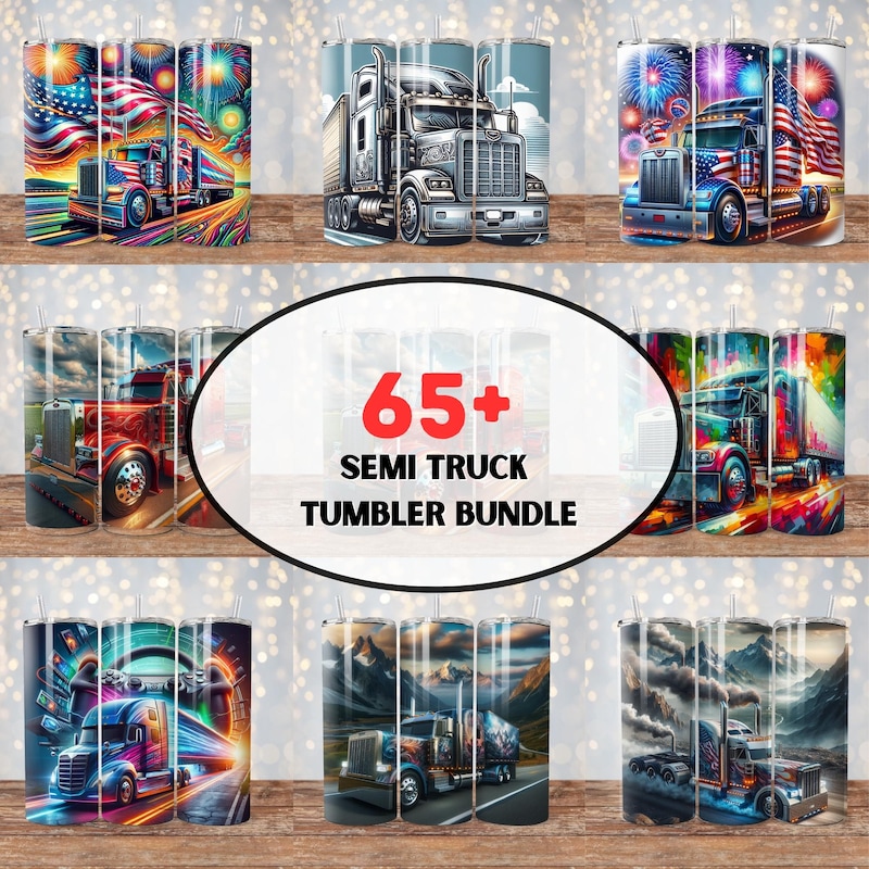 Tumbler 20oz Semi Truck - Etsy