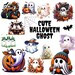Watercolor Halloween Ghost Clipart Bundle Cute Halloween Clipart ...