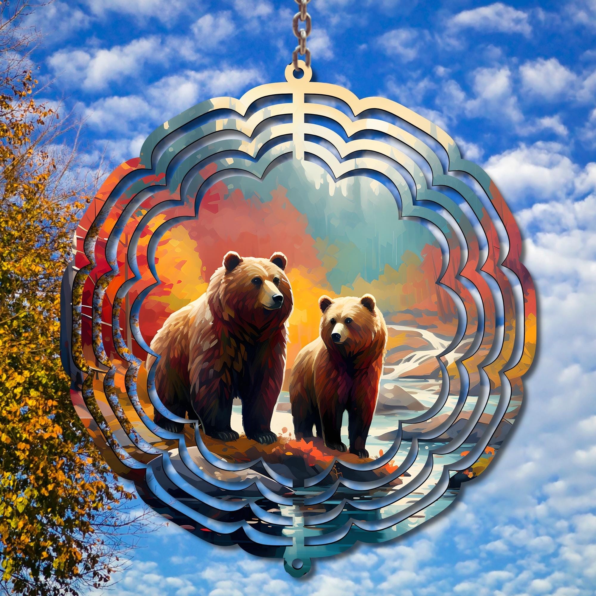 Bear Wind Spinner Bundle, Bear Png Transfer for Windspinner, Coaster ...