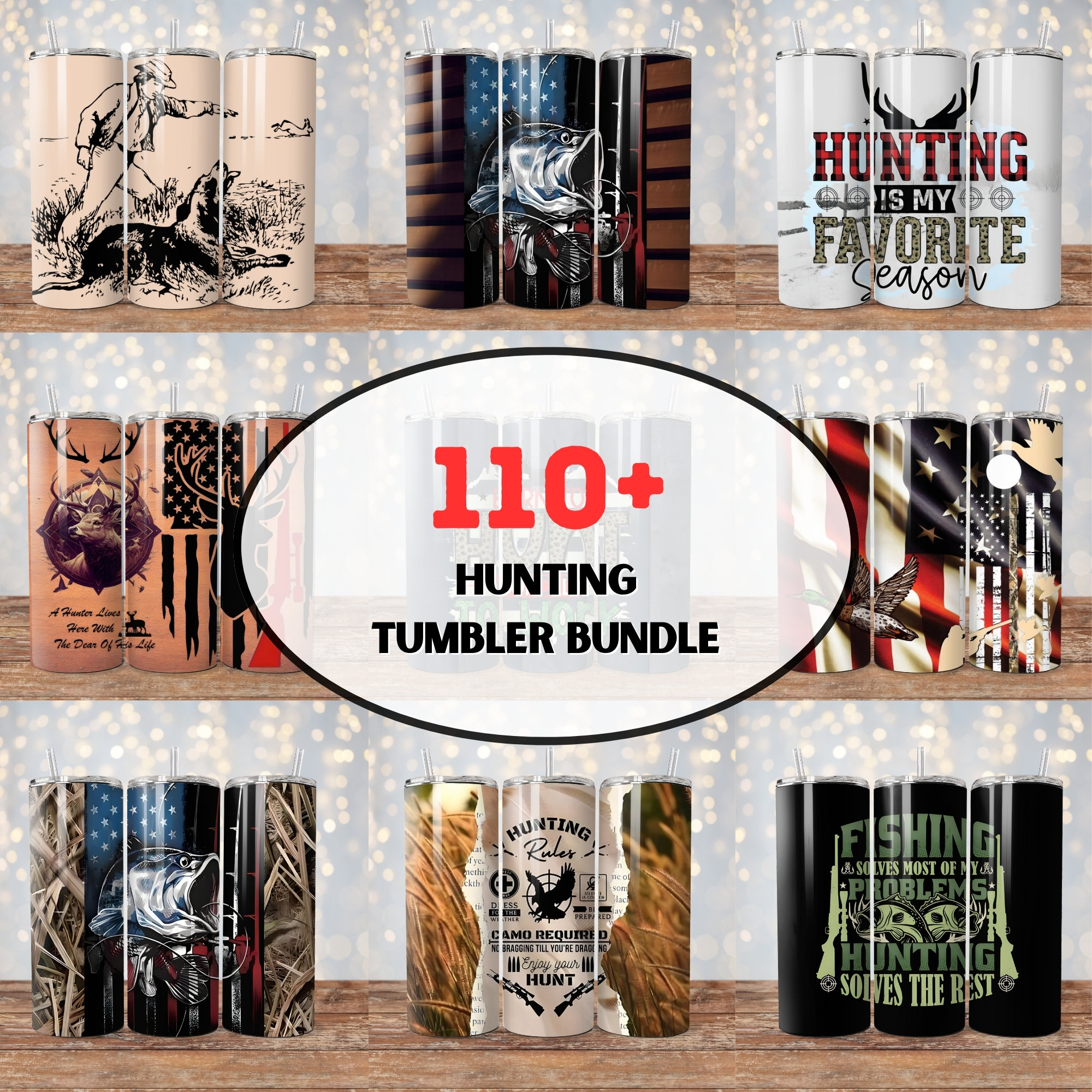 110+ Hunting Tumbler Wrap Bundle, Hunting Tumbler, Hunting Sublimation ...
