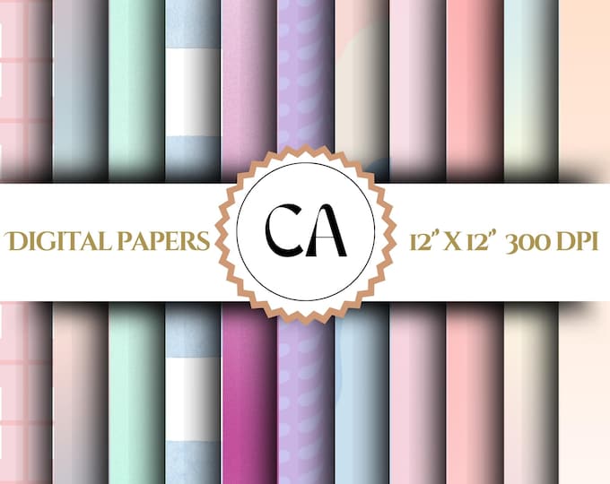 50 Pastel Doodle Digital Paper Pack. Patterns Scrapbooking Pages ...