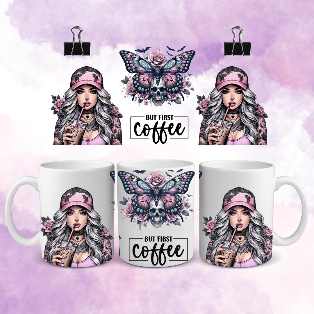 Coffee Mug Wrap, Coffee Lover Mug Press Design, Cute Mug Wrap ...