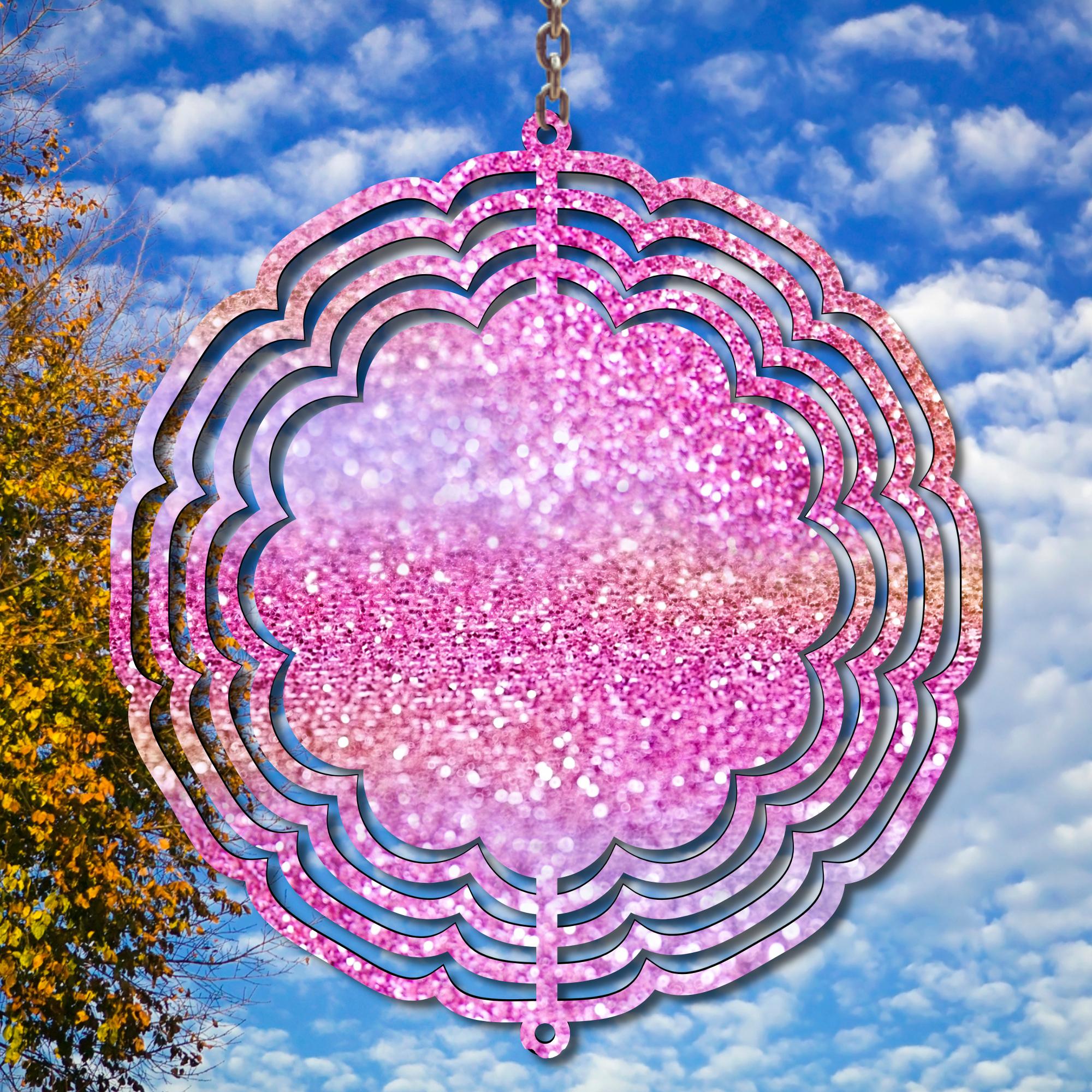 Glitter Wind Spinner Bundle Sublimation | Plain Background PNG | Pink ...