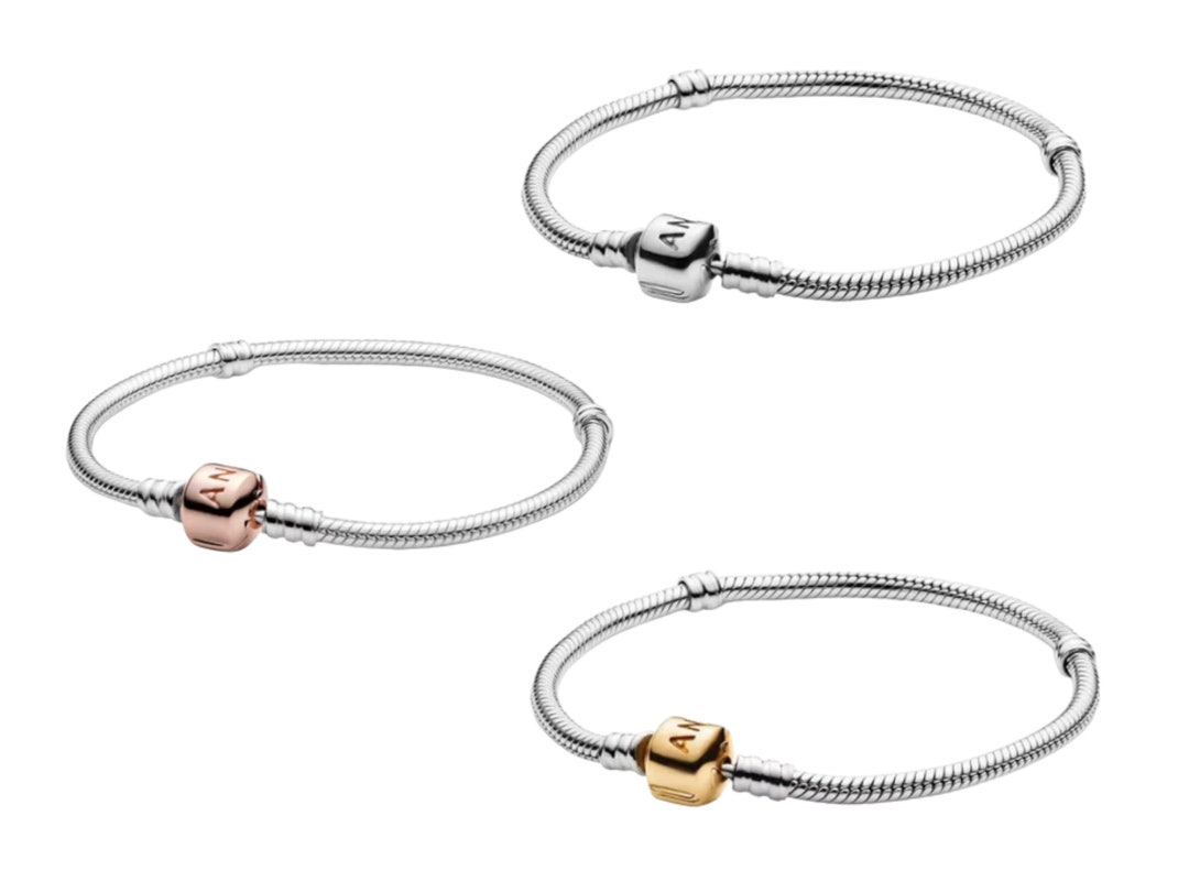 Pandora Silver Moments Classic Snake Chain Bracelet, Women Bracelet ...