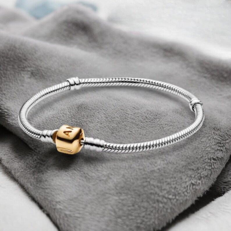 Pandora Silver Moments Classic Snake Chain Bracelet, Women Bracelet ...