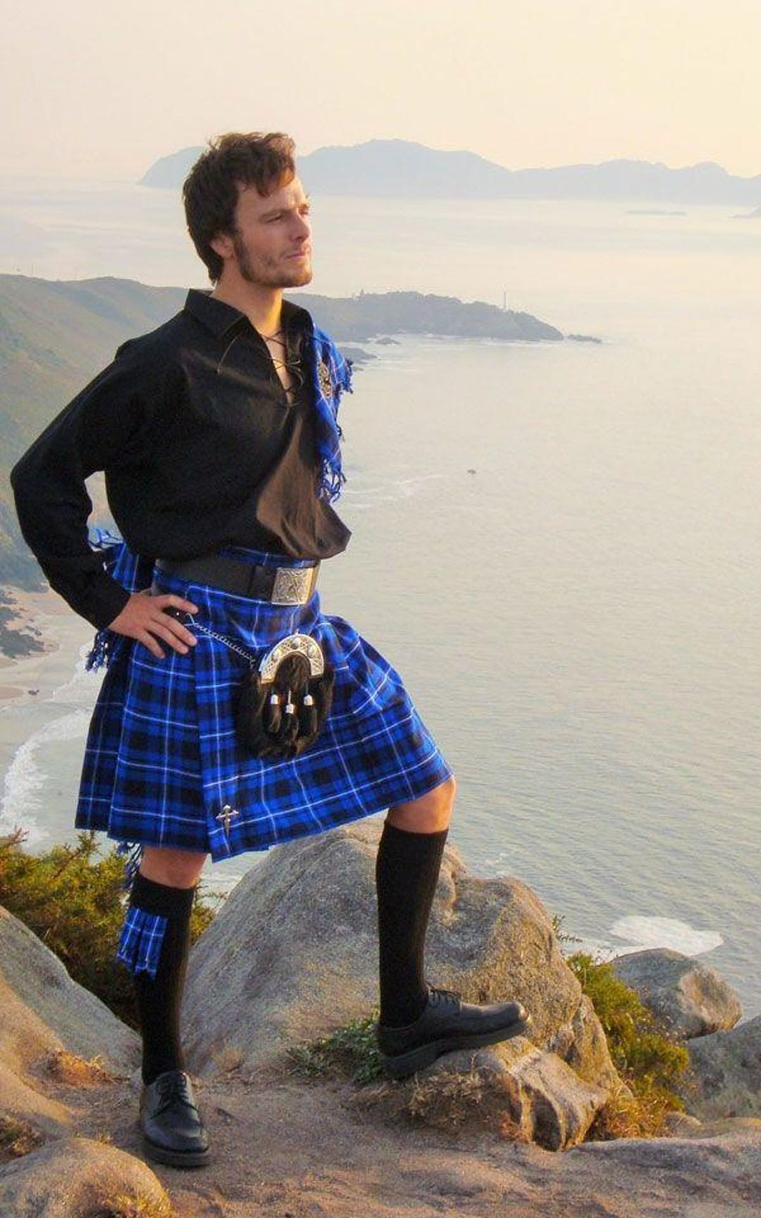 Scottish Galicia National Tartan Kilt - Scottish Traditional 16 Oz 8 ...