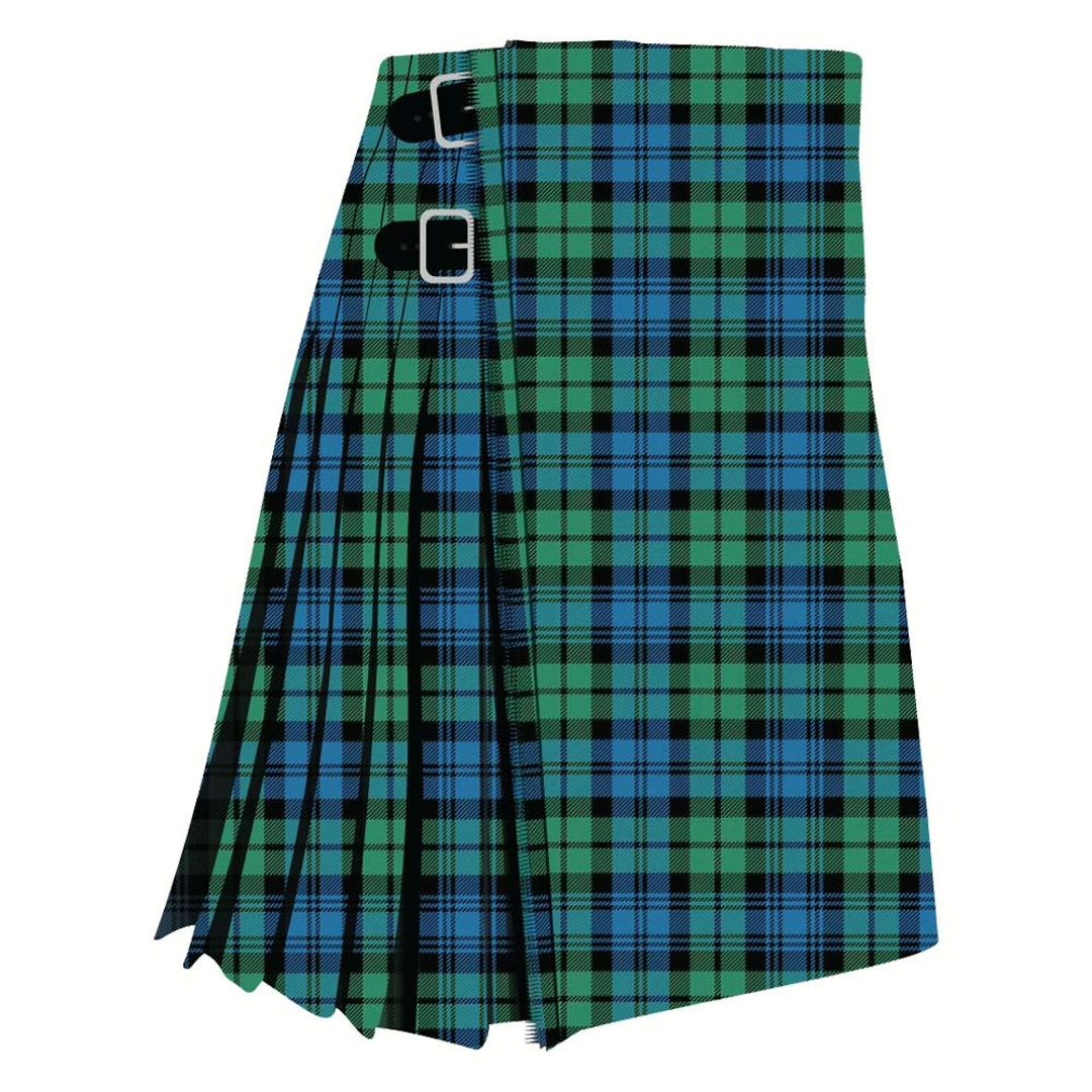 Clan Campbell Ancient Tartan Kilt - Scottish Traditional 16 Oz Yard ...