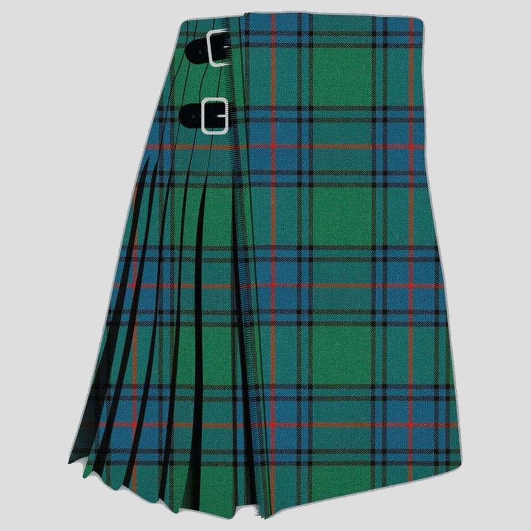 Clan Shaw Ancient Tartan Kilt - 16 Oz 8 Yard Handmade Tartan Kilt for ...
