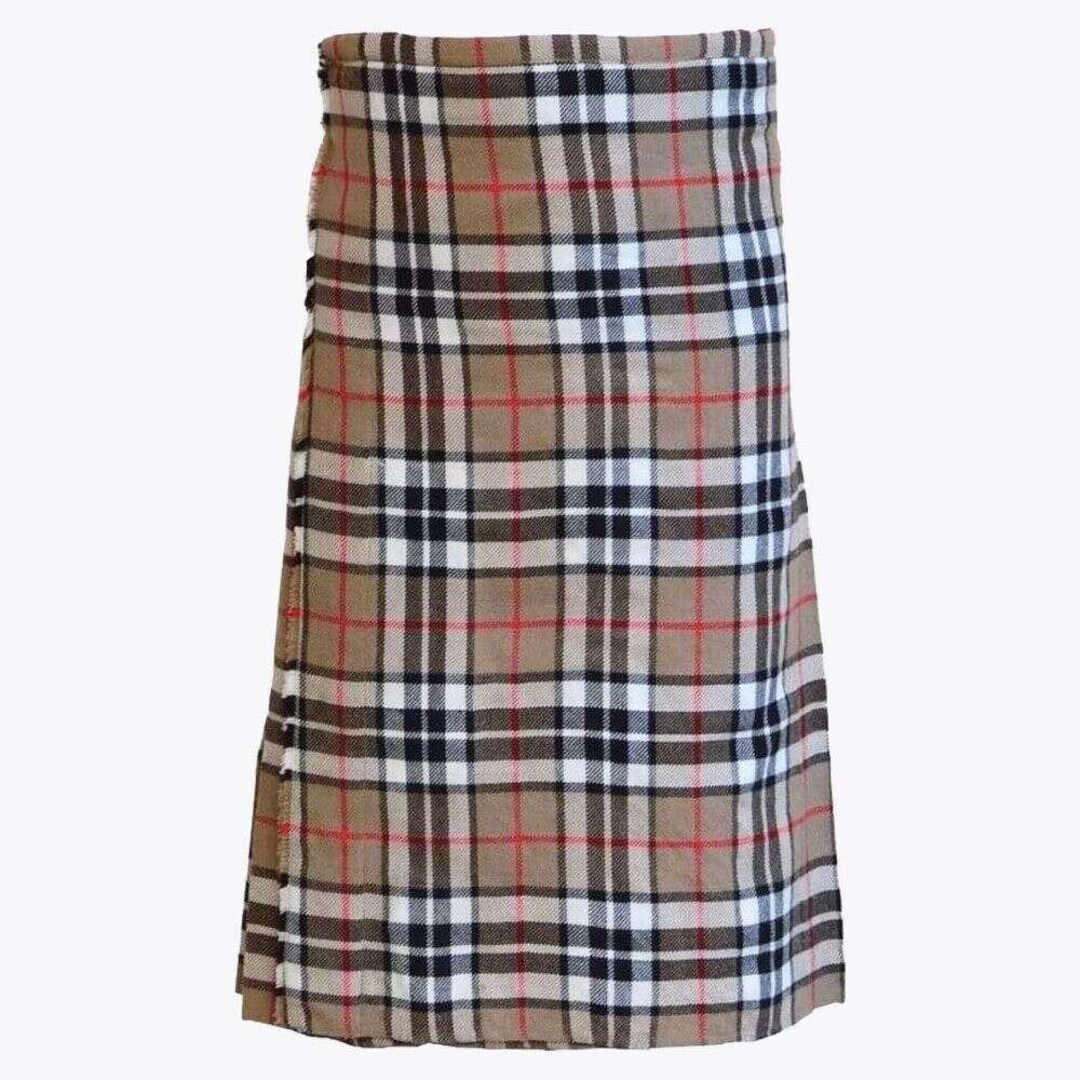 Thompson Camel Tartan Kilt -scottish 16 Oz 8 Yard Handmade Thompson ...