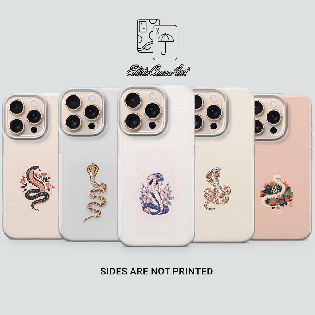 Minimalist Snake Phone Case: Pastel TPU Gel Cover for Iphone, Samsung ...