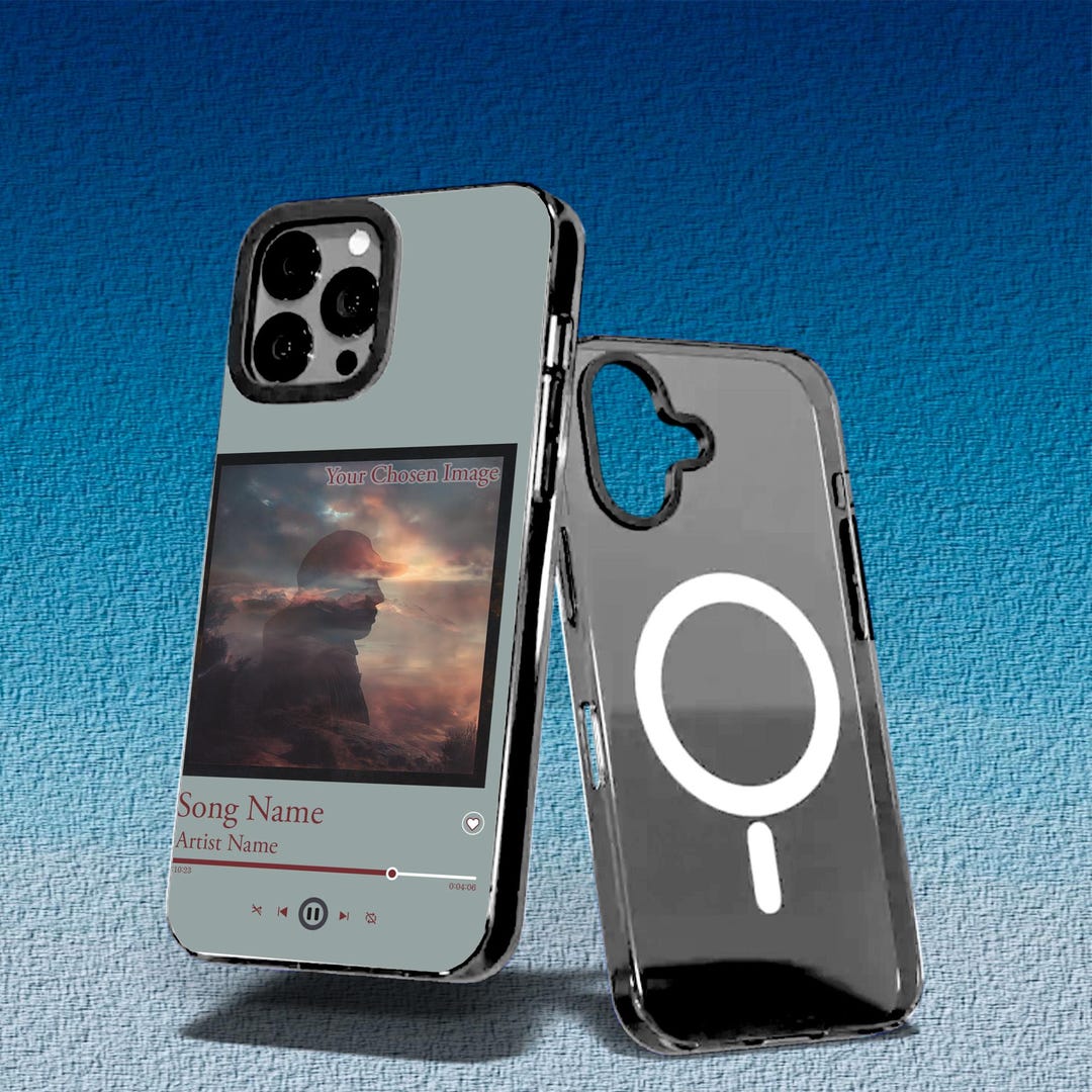 Magsafe Custom Music Plaque Personalized Song Album Hybrid iPhone Case ...