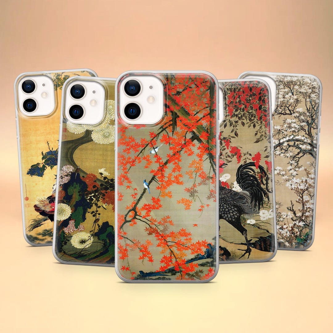 Vintage Ito Jakuchu Japanese Phone Case Art Lover Gift Cover for iPhone ...