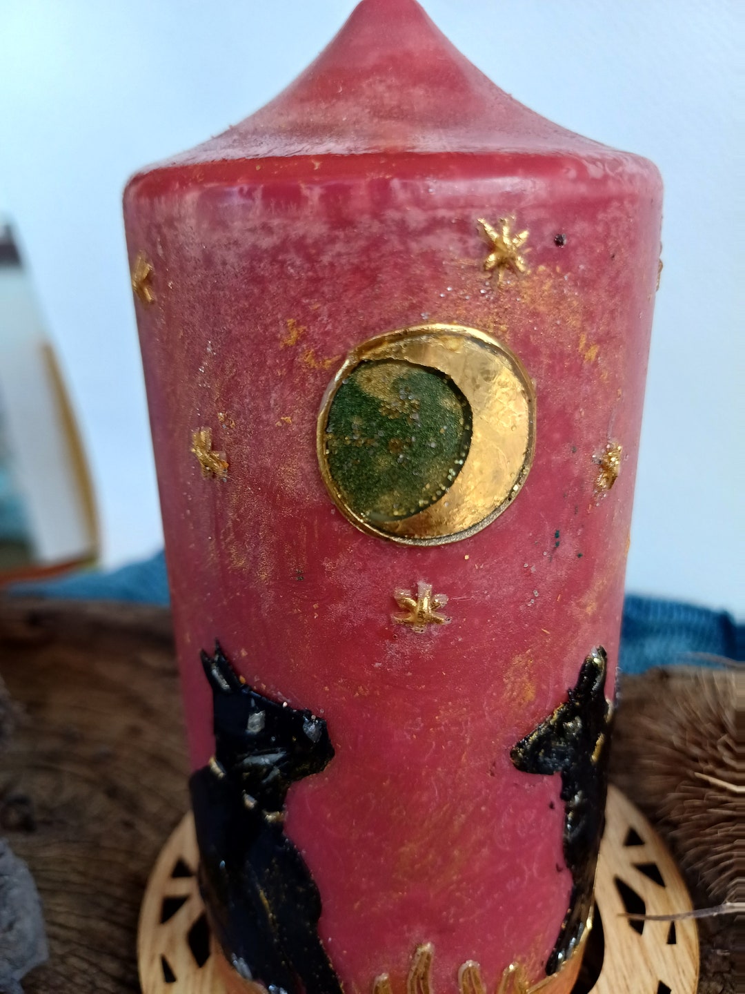 Hand-poured Candle, Vegan Vegetable Stearin Wax, Decorated, Cats at ...