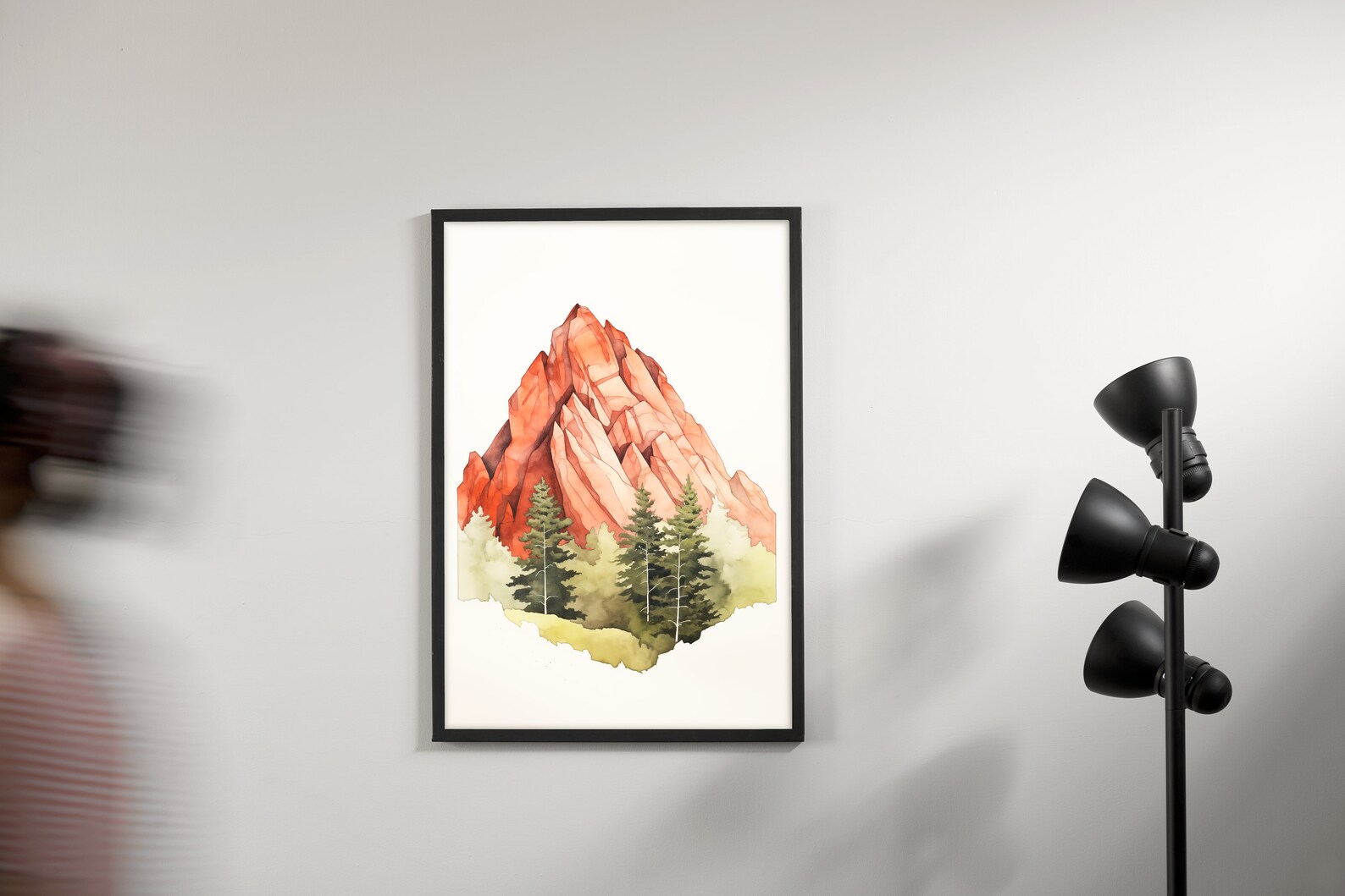In the Shadows of the Flatirons, One of a Kind Boulder Colorado Watercolor - Etsy