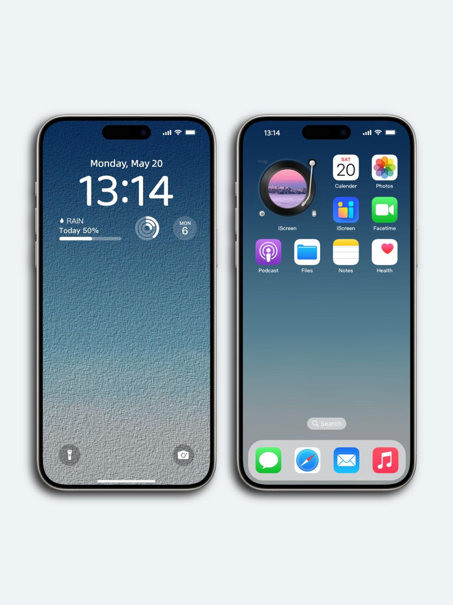 Blue Gradient Phone Wallpaper - High-resolution PNG for iPhone Android ...