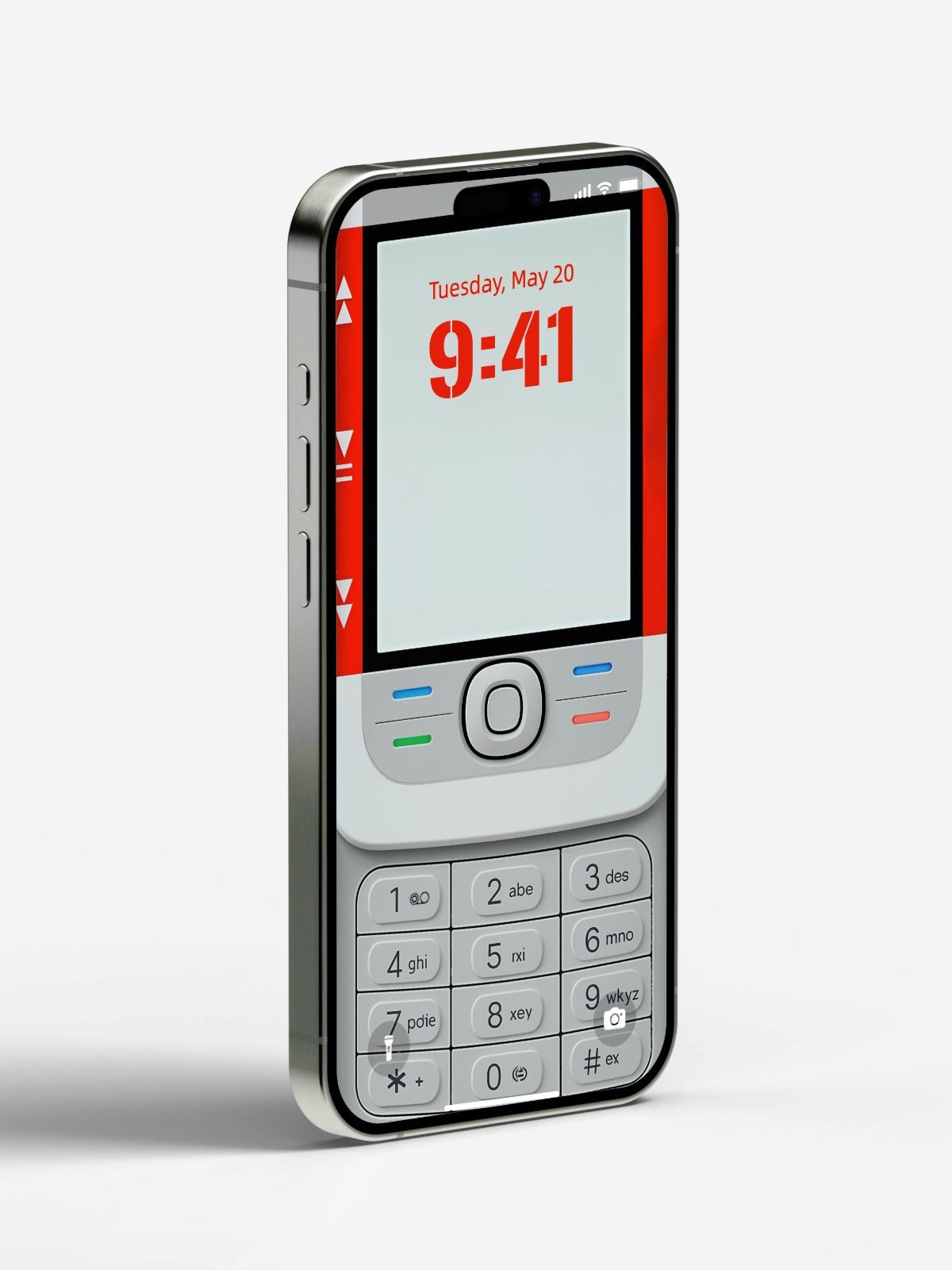 Retro Keypad Style iPhone Wallpaper | Old School Button Phone Theme ...