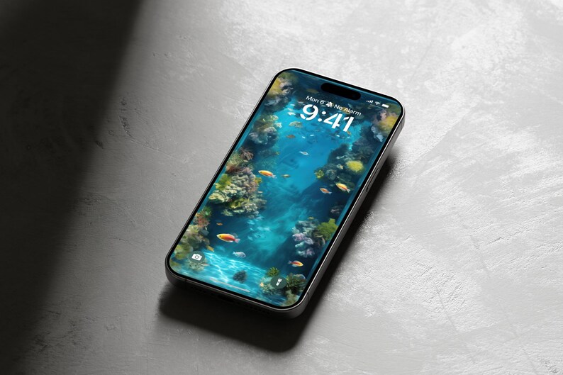 Underwater Ocean Scene Phone Wallpaper | 4K Digital Download | Marine ...