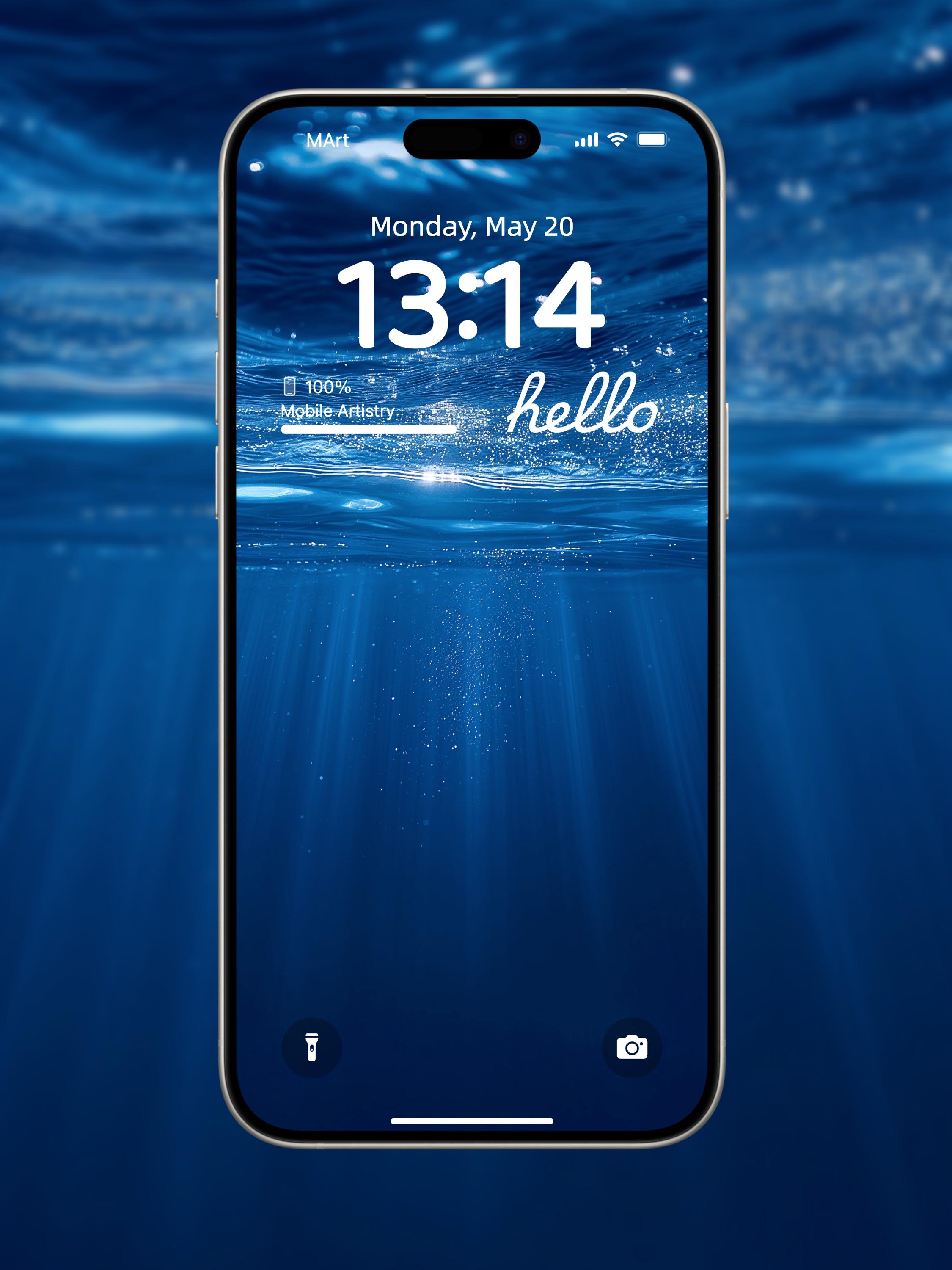 Underwater Blue 4K UHD Phone Wallpaper - Deep Sea Serenity for iPhone ...