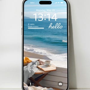 Coastal Morning Bliss 4K Phone Wallpaper - Serene Beach View for iPhone ...