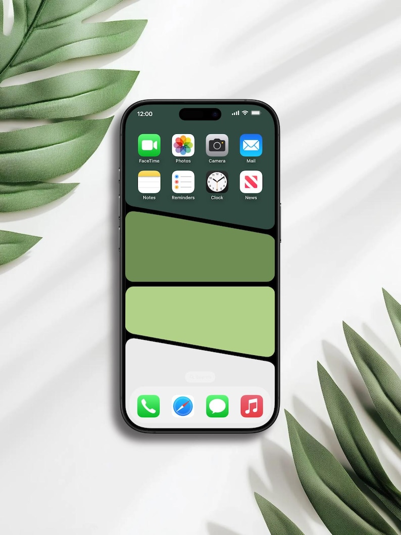 Green Gradient Split iPhone Wallpaper | Minimalist Ios Lock Screen ...