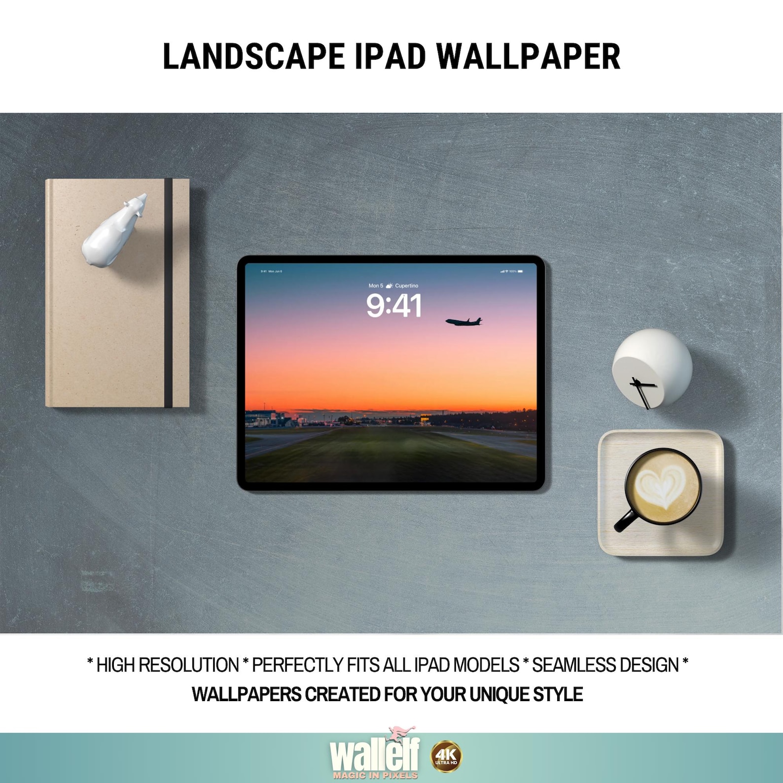 Airport Sunset iPad Wallpaper | 4K Tranquil Travel-inspired Background ...