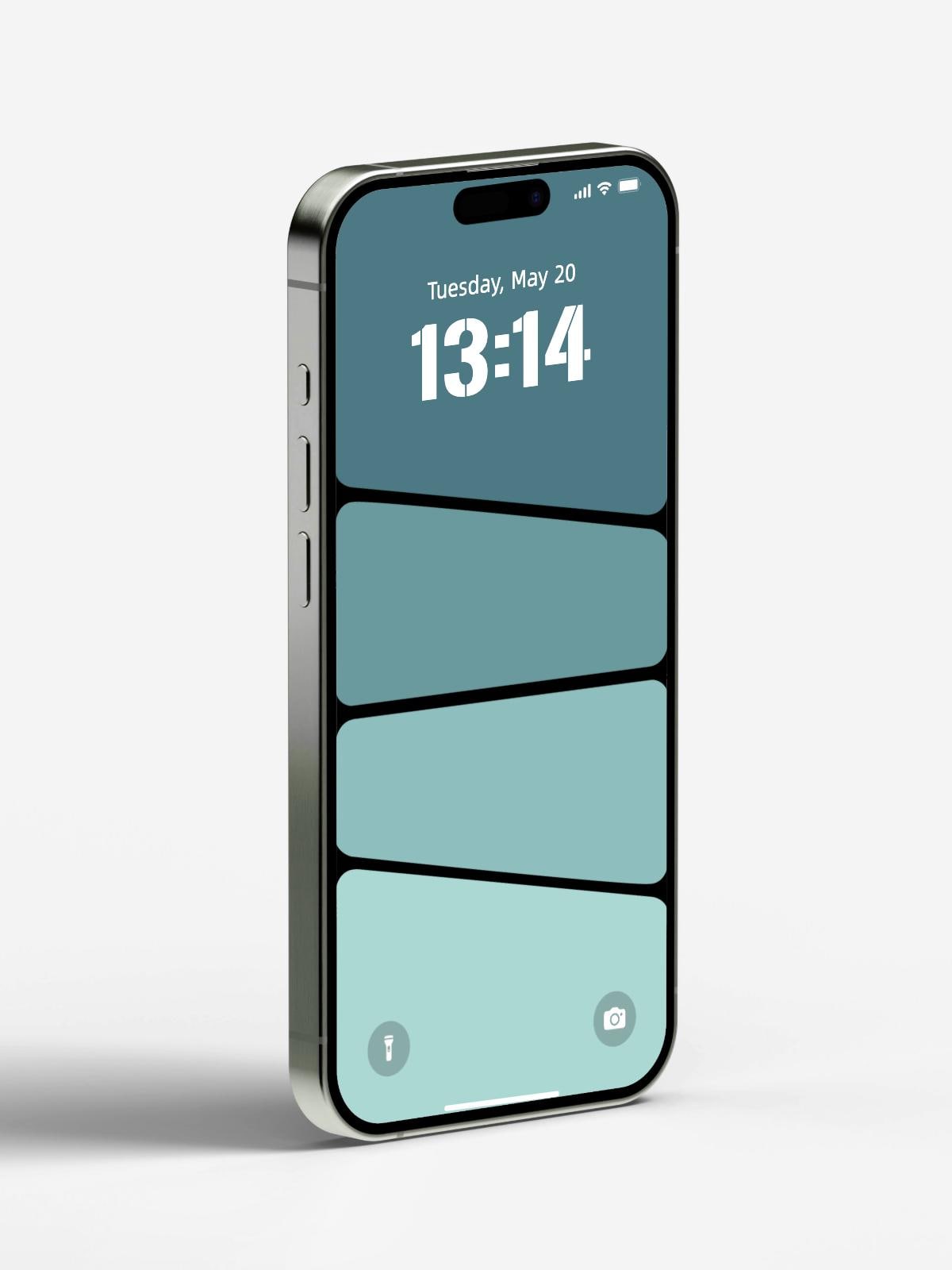 Aesthetic Gradient Split Wallpaper Set | Teal Blue iPhone iPad ...