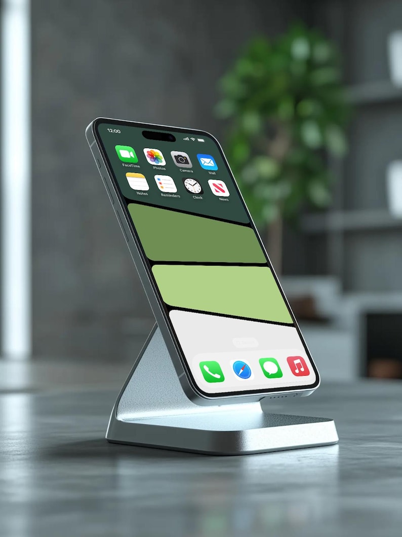 Green Gradient Split iPhone Wallpaper | Minimalist Ios Lock Screen ...