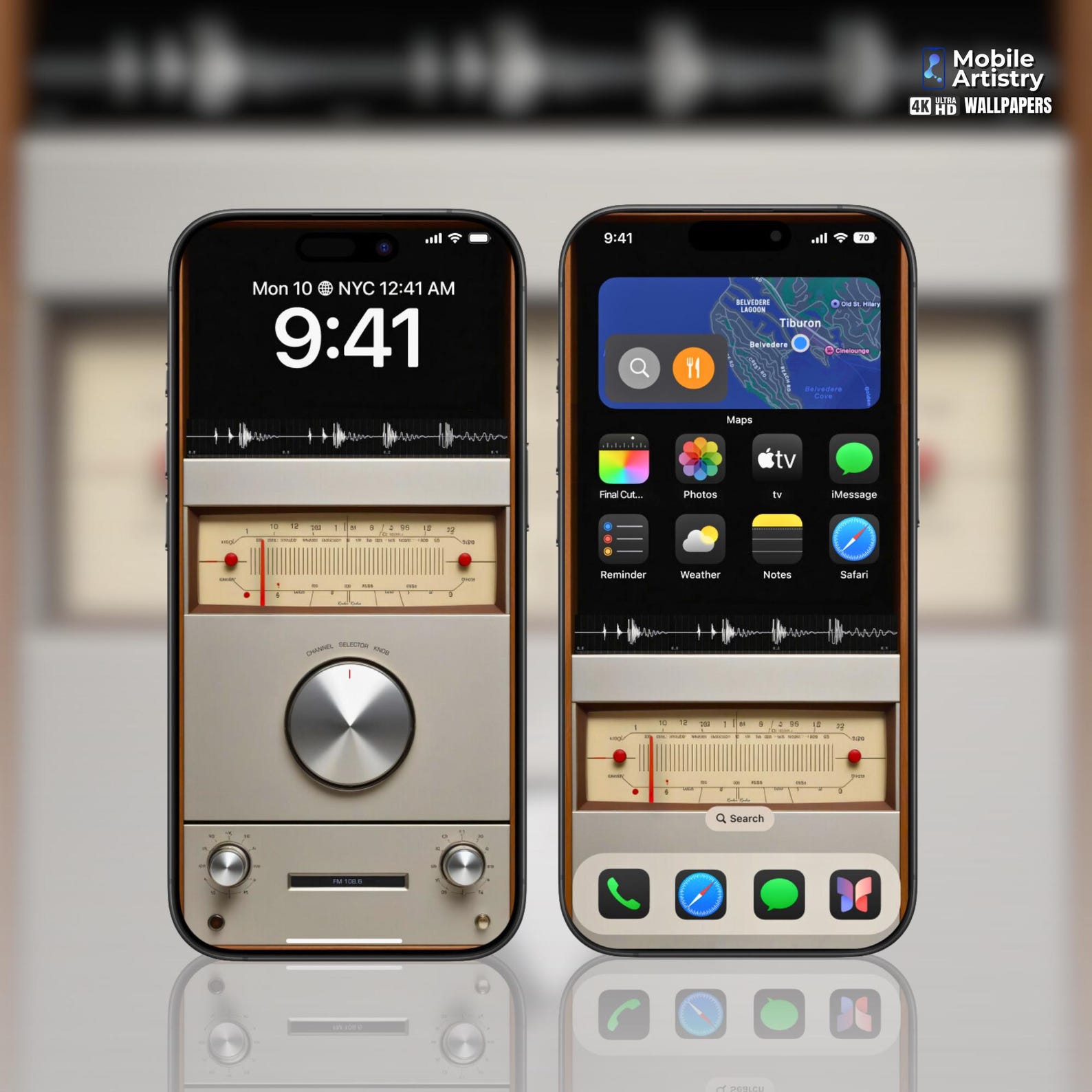 Vintage Radio Dial Phone Wallpaper | 4K HD for iPhone & Android | Retro ...