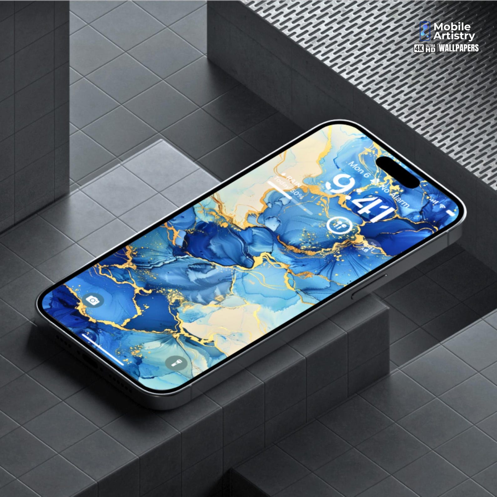 Abstract Blue Marble Phone Wallpaper Set | 4K Ocean-inspired Aesthetic ...