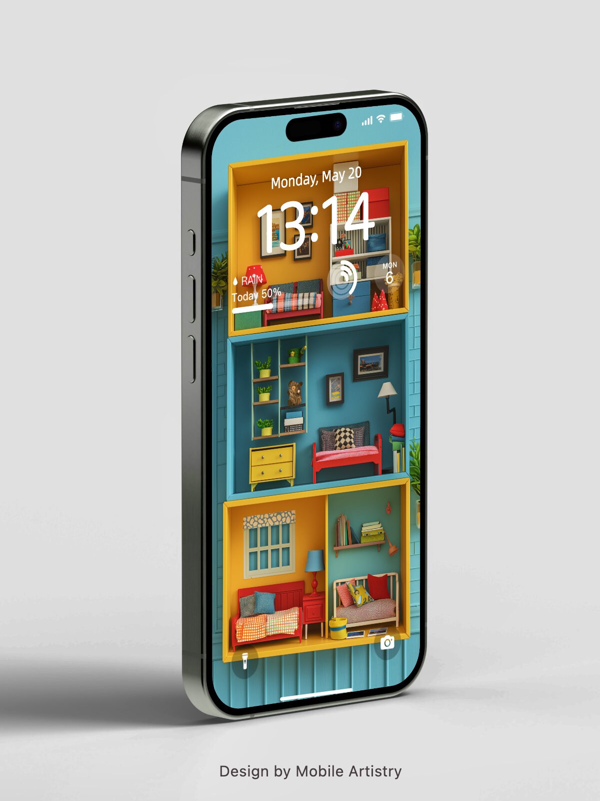 Minimalist Cozy Room Phone Wallpaper | Vibrant Phone Background ...