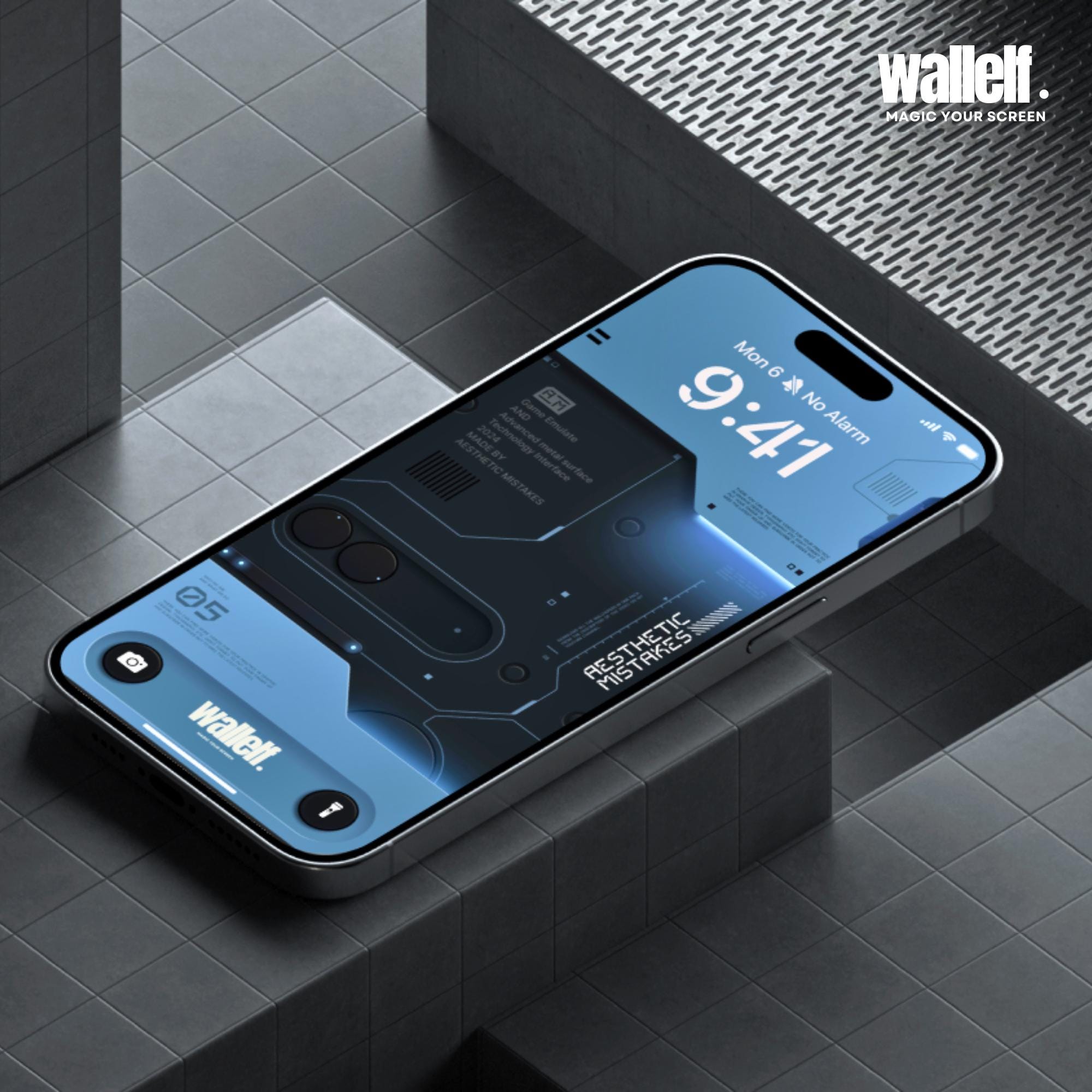 Futuristic Blue Tech Interface Wallpaper | 4K Lock Screen & Custom Blur ...