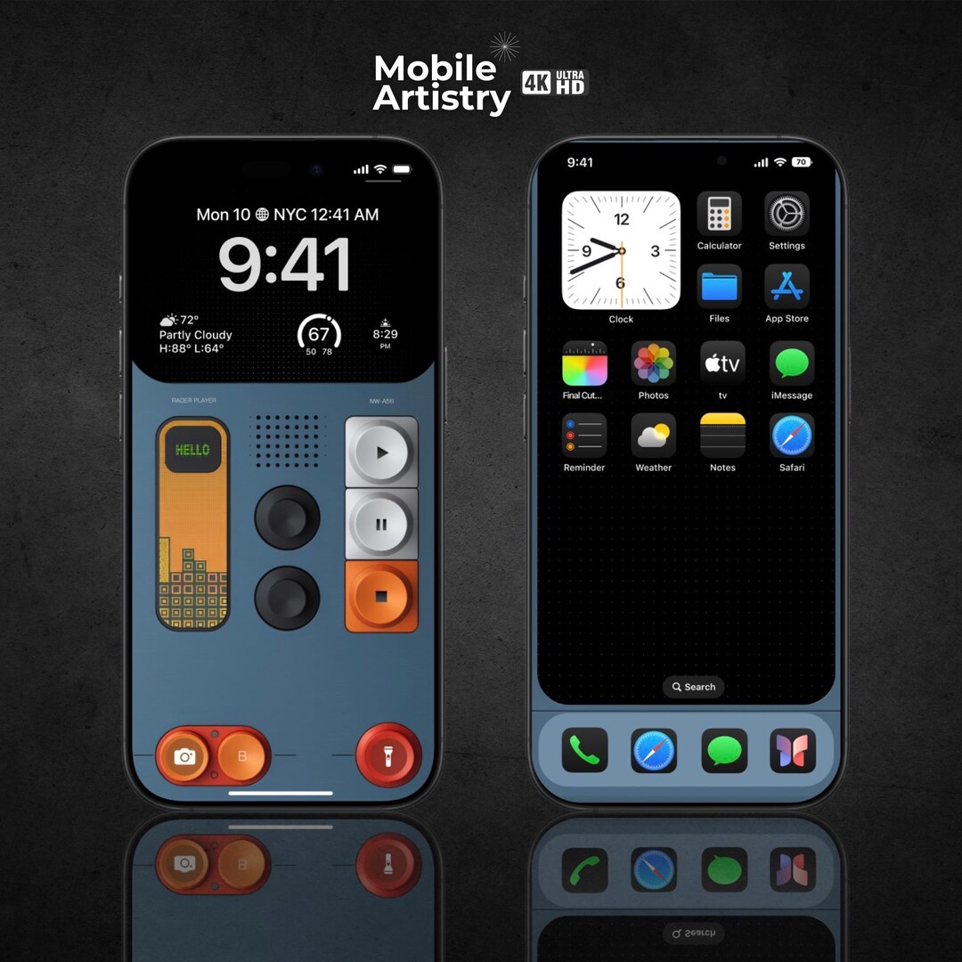 Retro Electronic Device Design Phone Wallpaper | 4K Vintage Tape Player ...