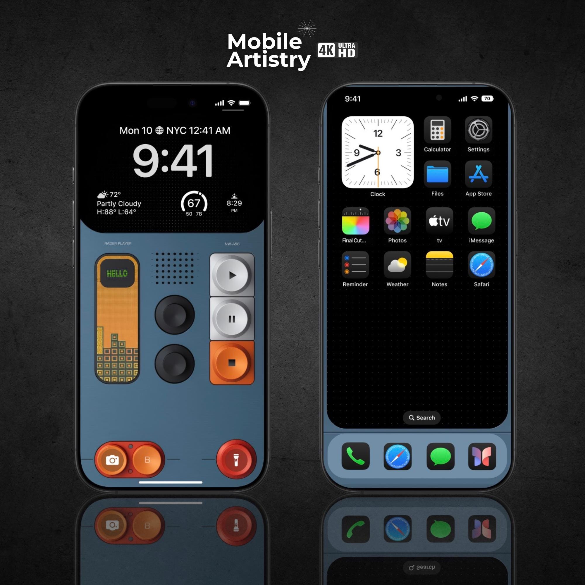 Retro Electronic Device Design Phone Wallpaper | 4K Vintage Tape Player ...