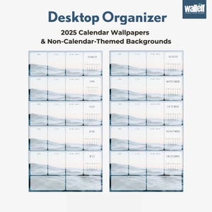 Desktop Organizer With 2025 Calendar Wallpapers | Ocean Water-themed ...