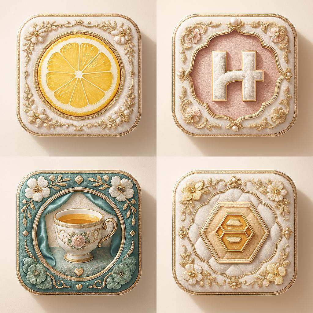 Embroidered Jewel App Icons – 270+ Luxury Quilted Ios Icons | Vintage ...