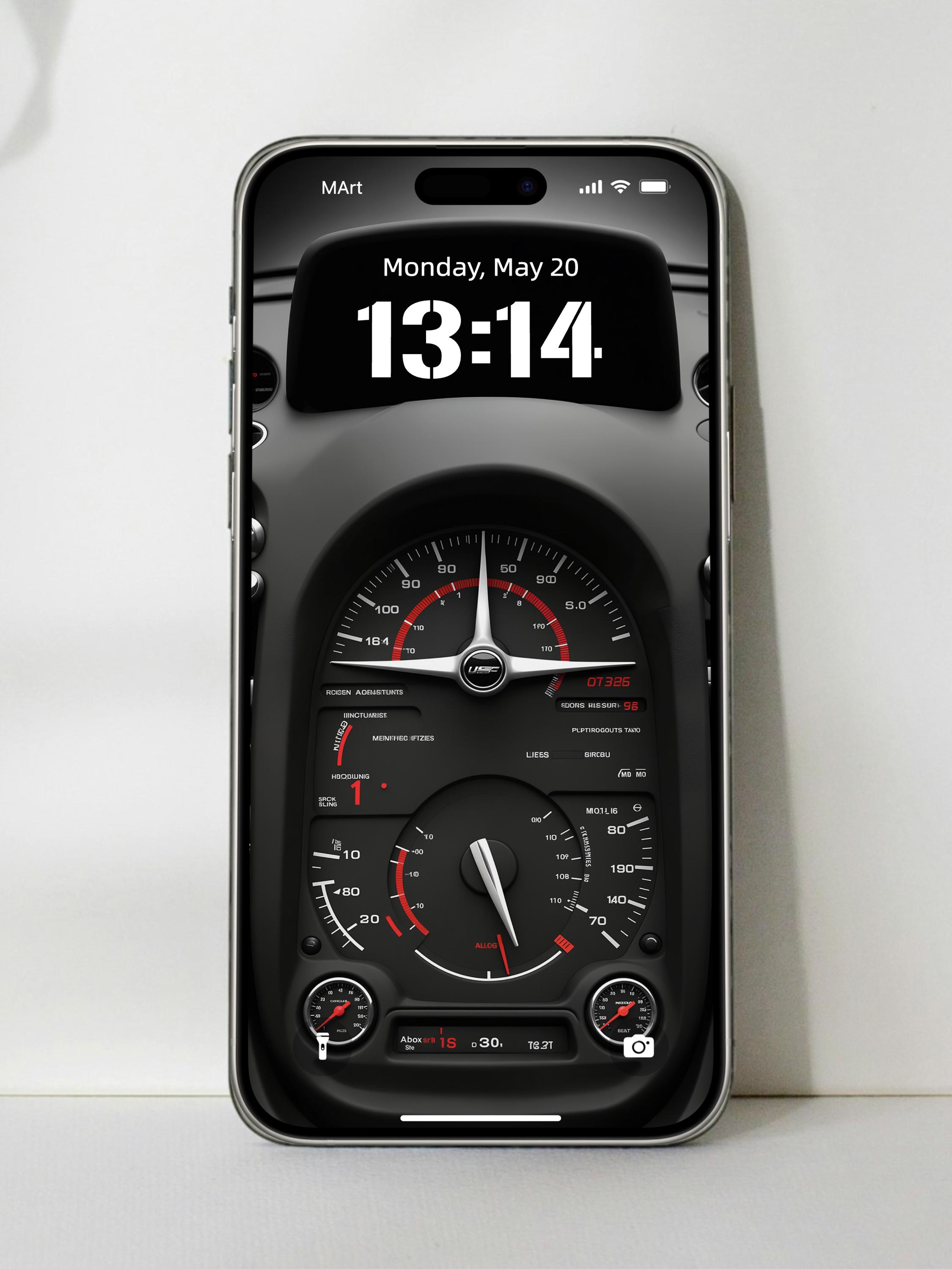 4K Luxury Car Dashboard Phone Wallpaper - Speedometer Tachometer ...