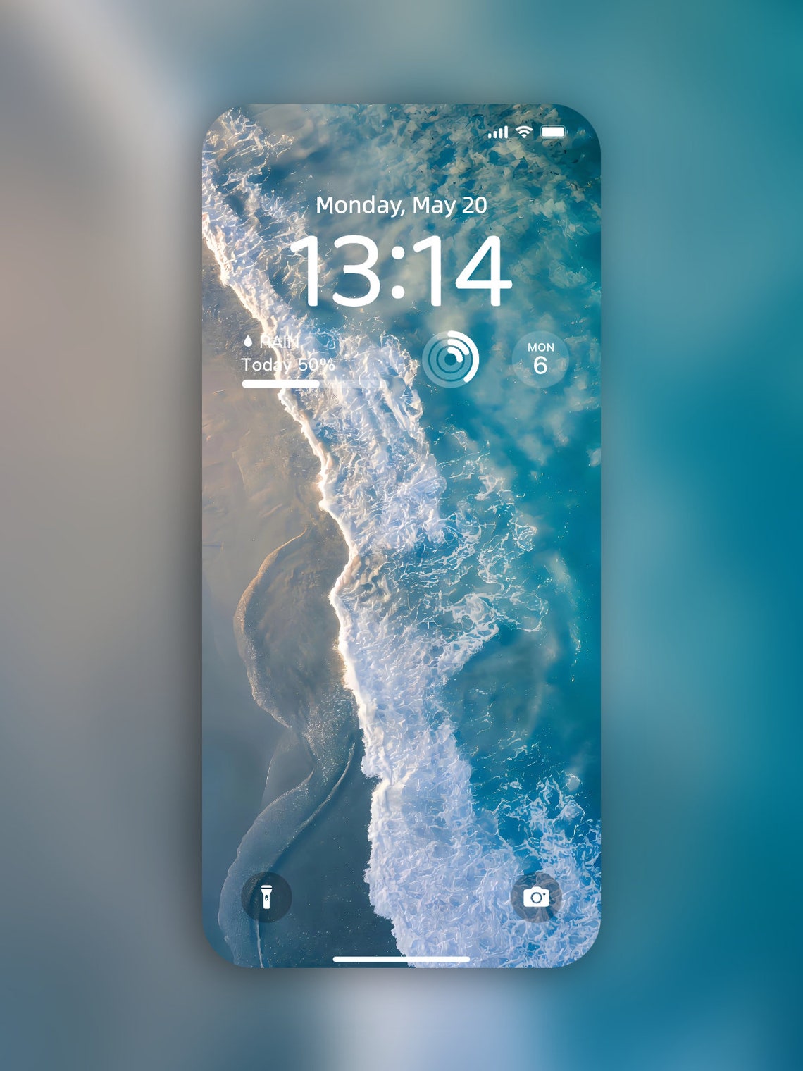 Ocean Wave Mobile Wallpaper Beach Scene HD Phone Wallpaper for iPhone ...