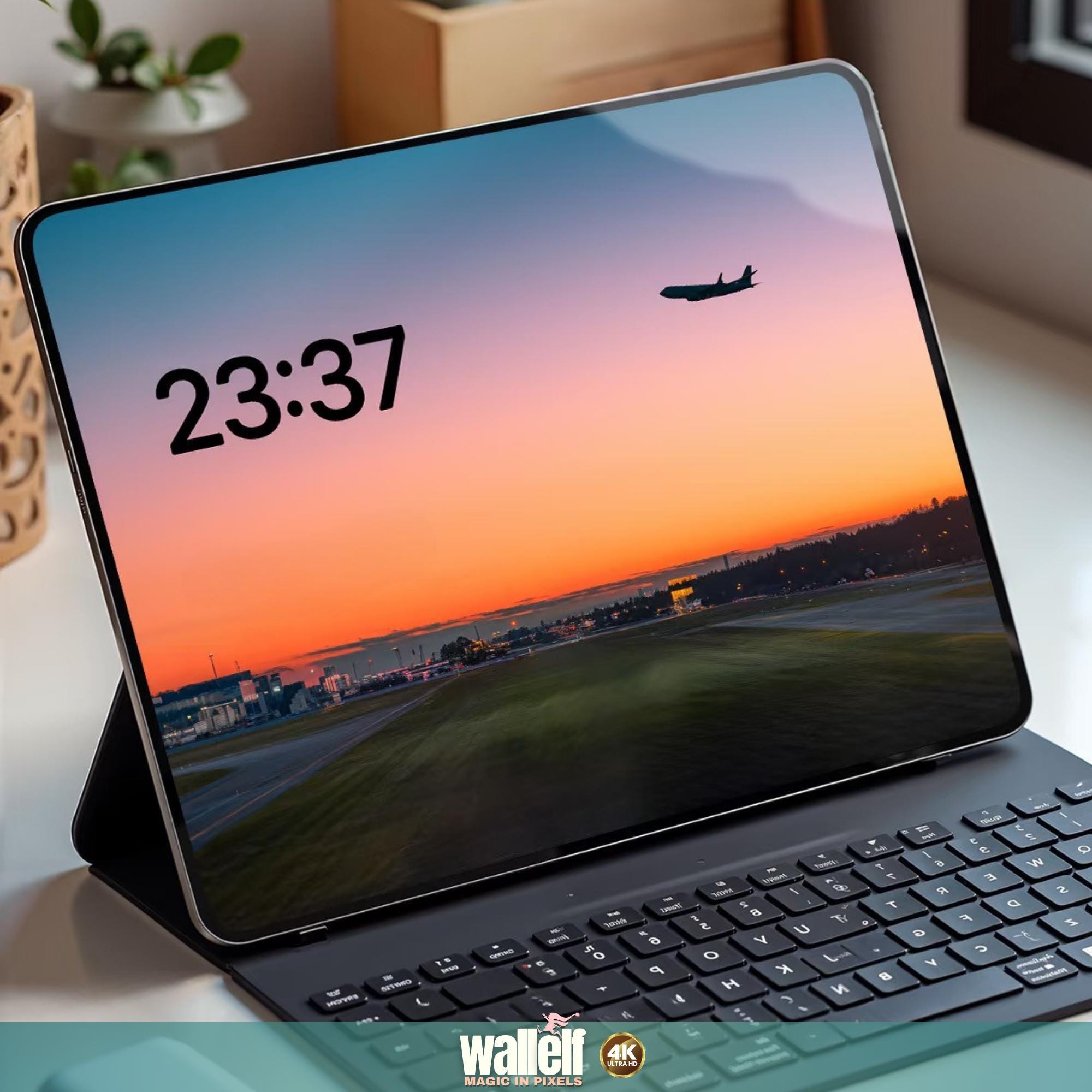 Airport Sunset iPad Wallpaper | 4K Tranquil Travel-inspired Background ...