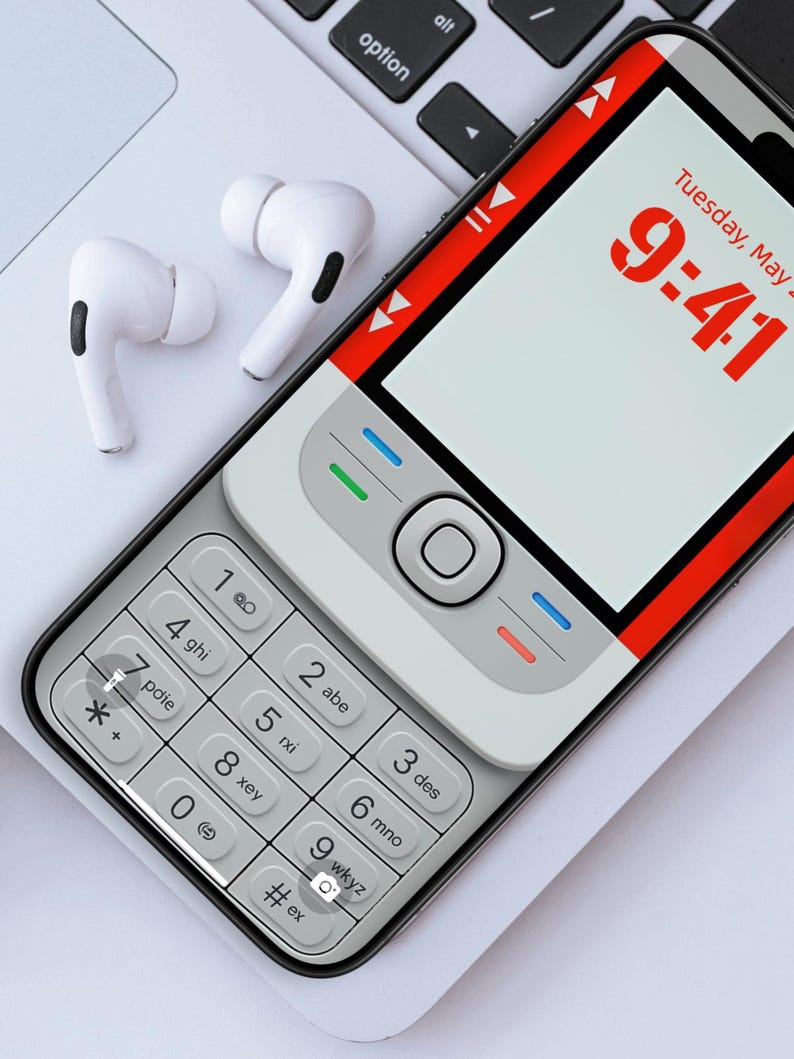 Retro Keypad Style iPhone Wallpaper | Old School Button Phone Theme ...