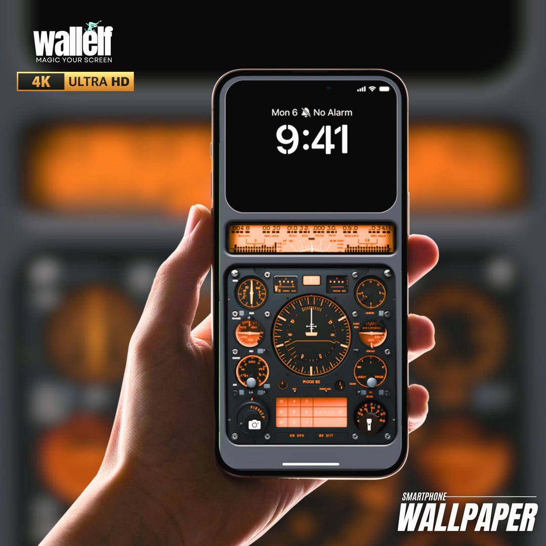 Retro Cockpit-inspired Phone Wallpaper | 4K Background|mobile Phone ...