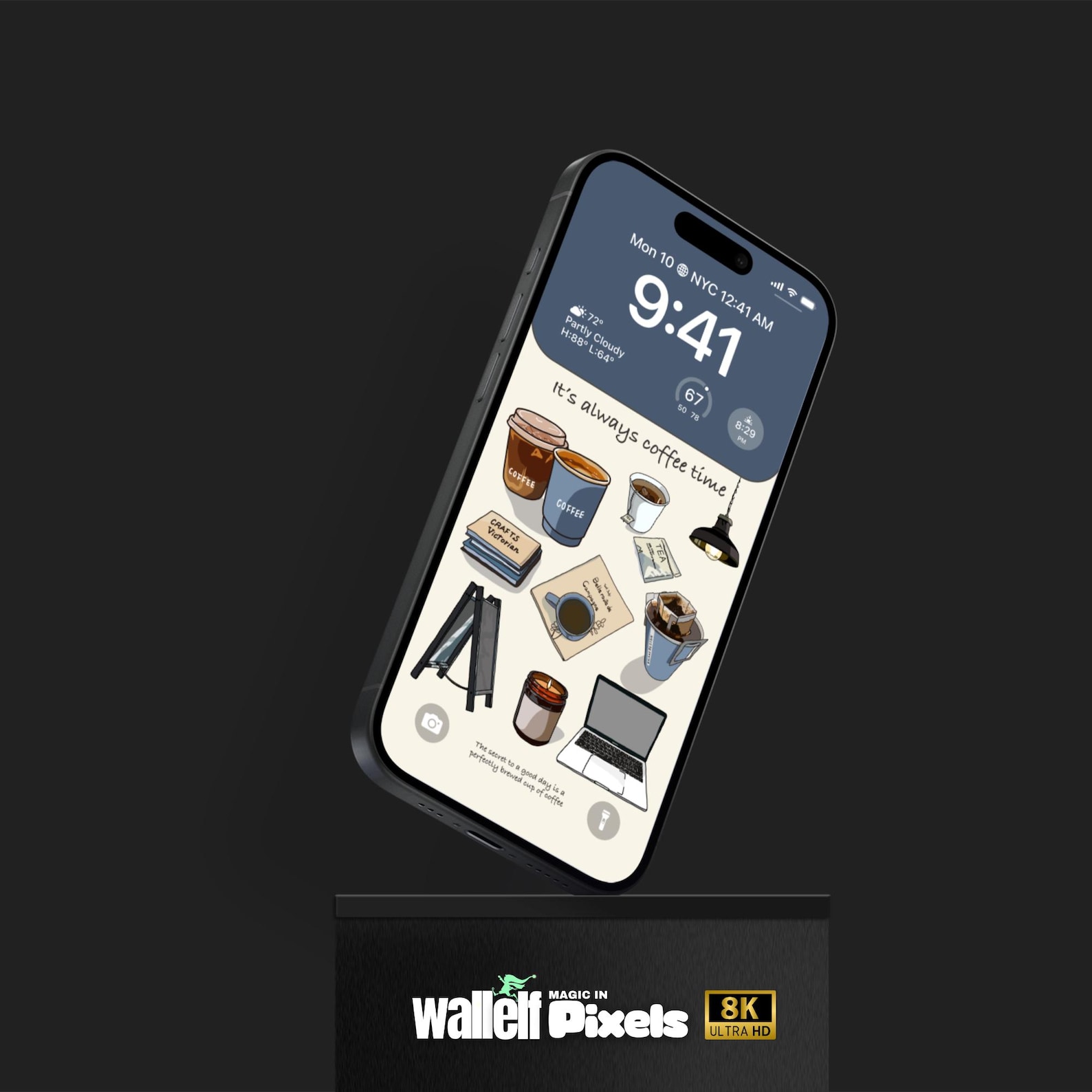 Coffee Lover’s iPhone Wallpaper | Cozy Coffee Time Digital Background ...