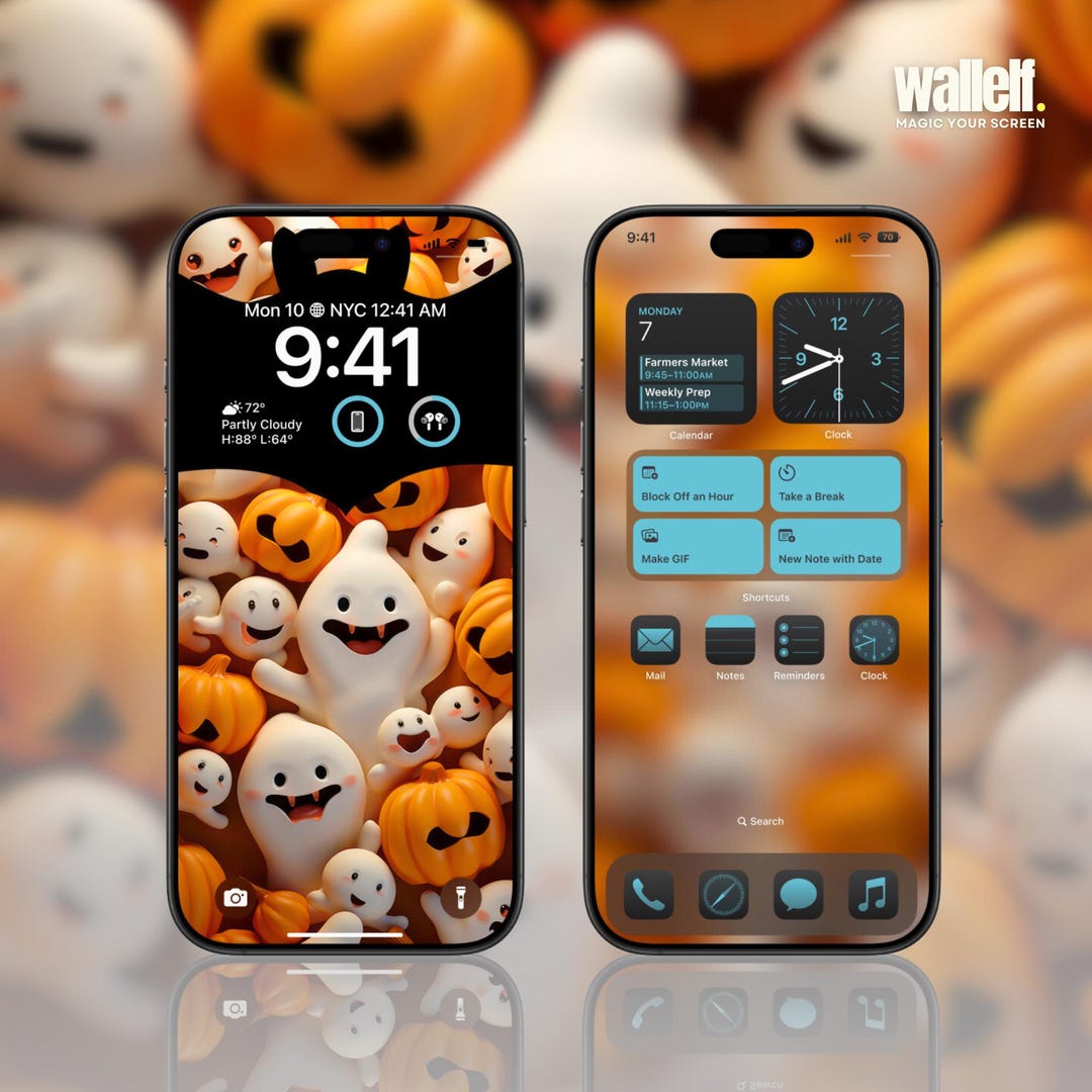 Halloween Ghost Pumpkin Wallpaper | 4K HD for Iphone/android | Spooky ...