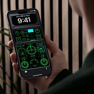 Aircraft Instrument Panel Wallpaper | Futuristic Green Glow Aviation ...