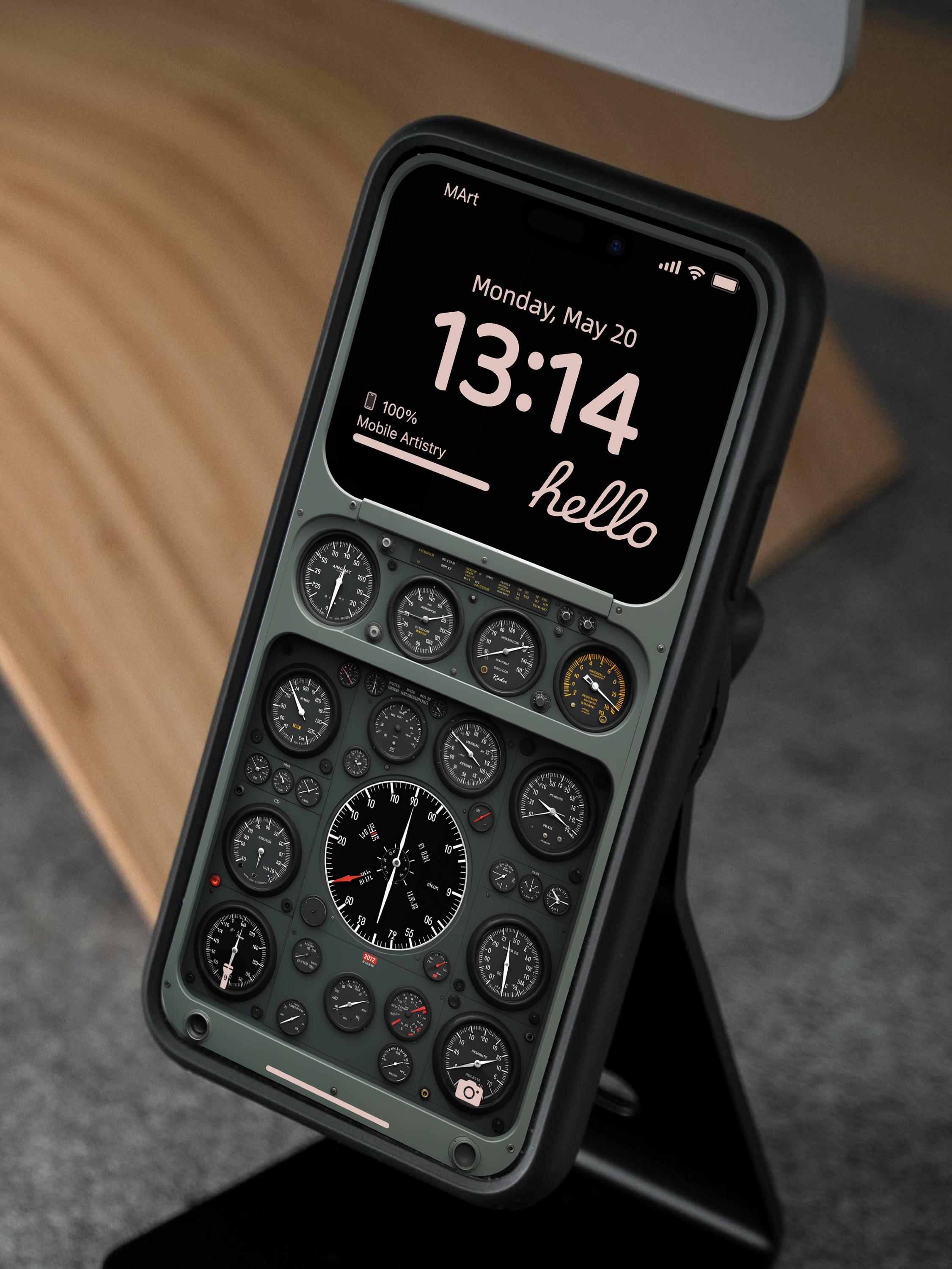 Aviation Dashboard 4K Wallpaper Retro Cockpit Instrument Panel Design ...