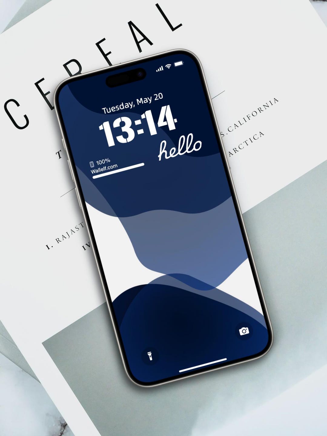 Minimalist Abstract iPhone Wallpaper | Modern Blue White Aesthetic ...