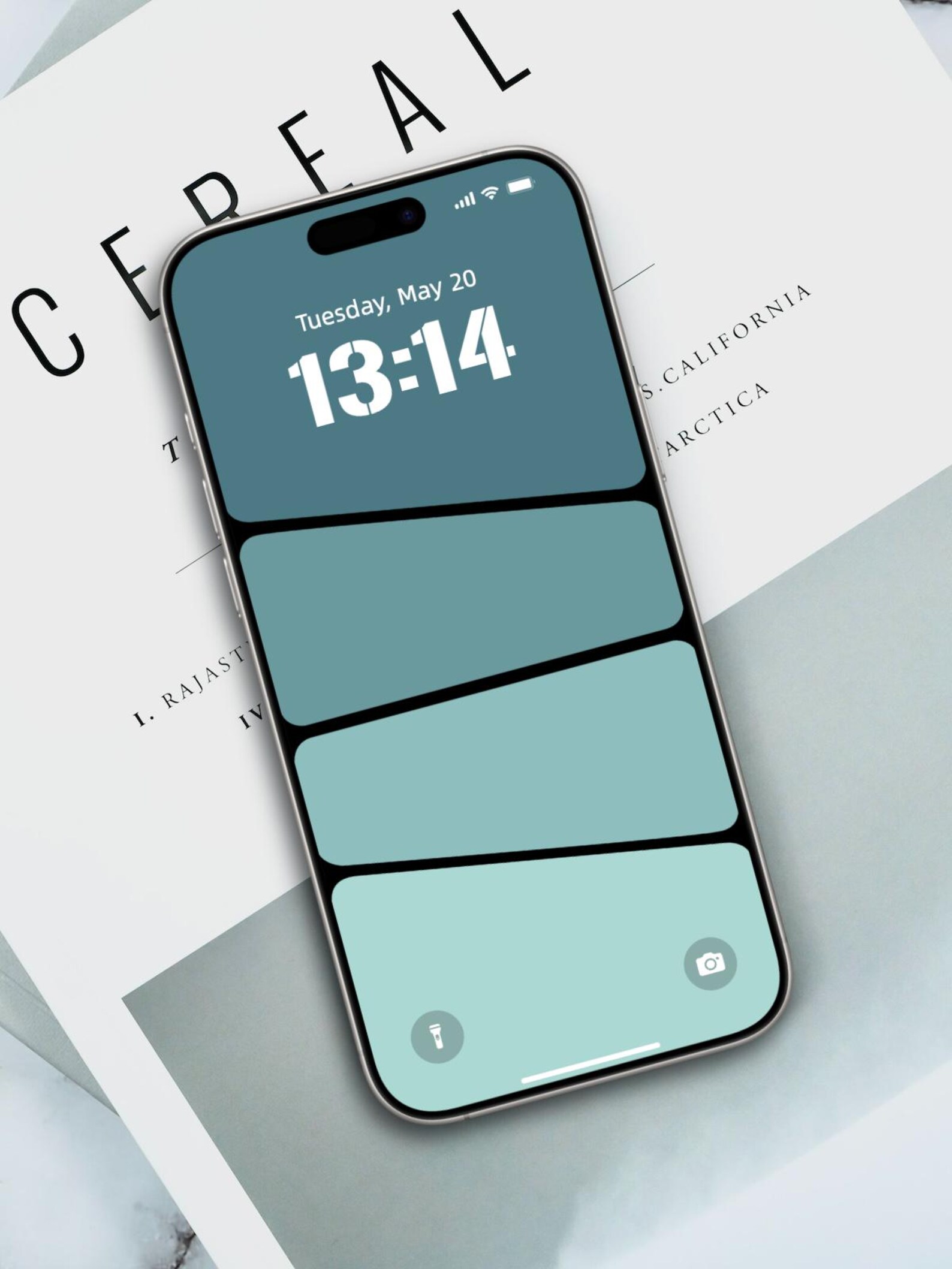 Aesthetic Gradient Split Wallpaper Set | Teal Blue iPhone iPad ...