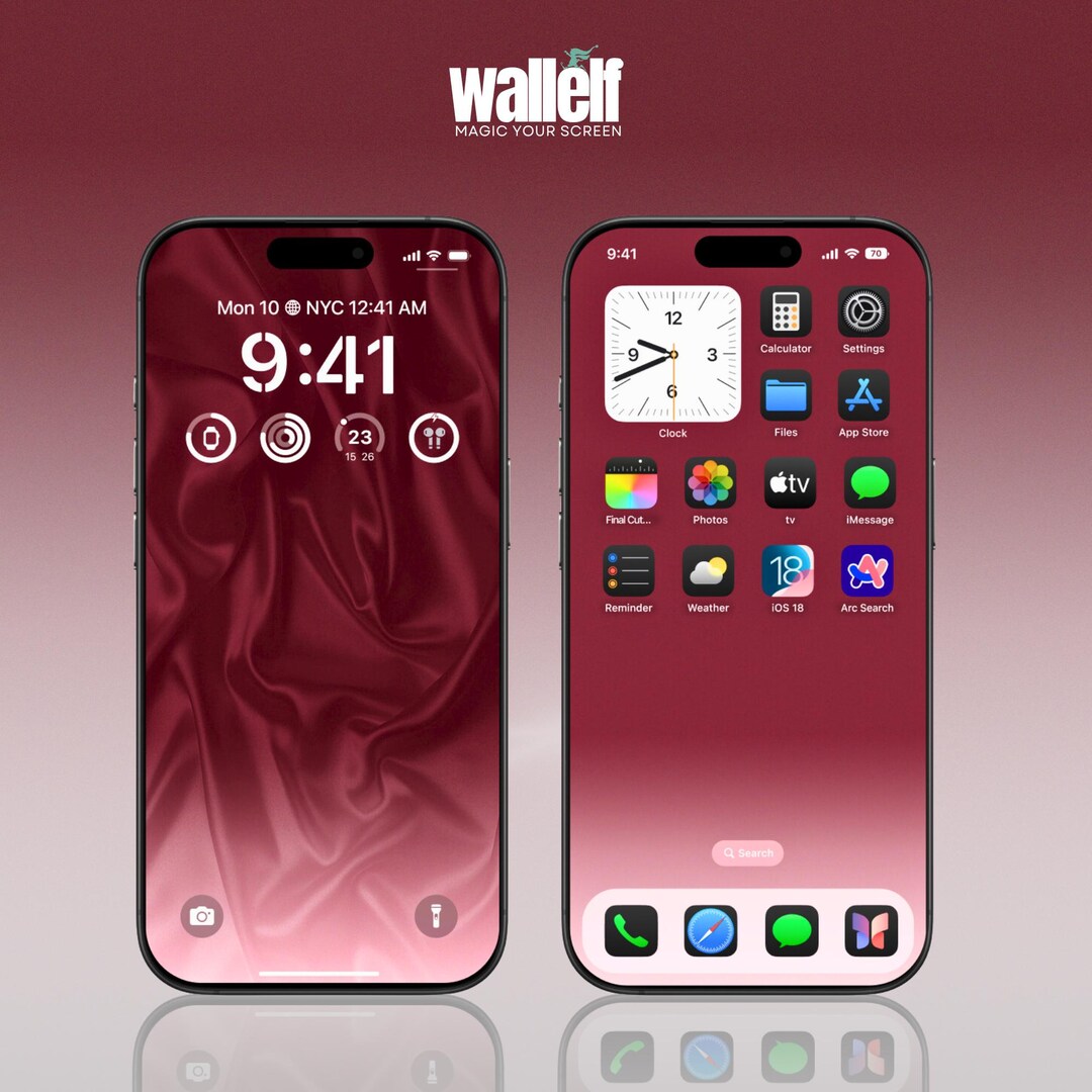 Silk Gradient Texture Phone Wallpaper for iPhone Android 4K Home Screen ...