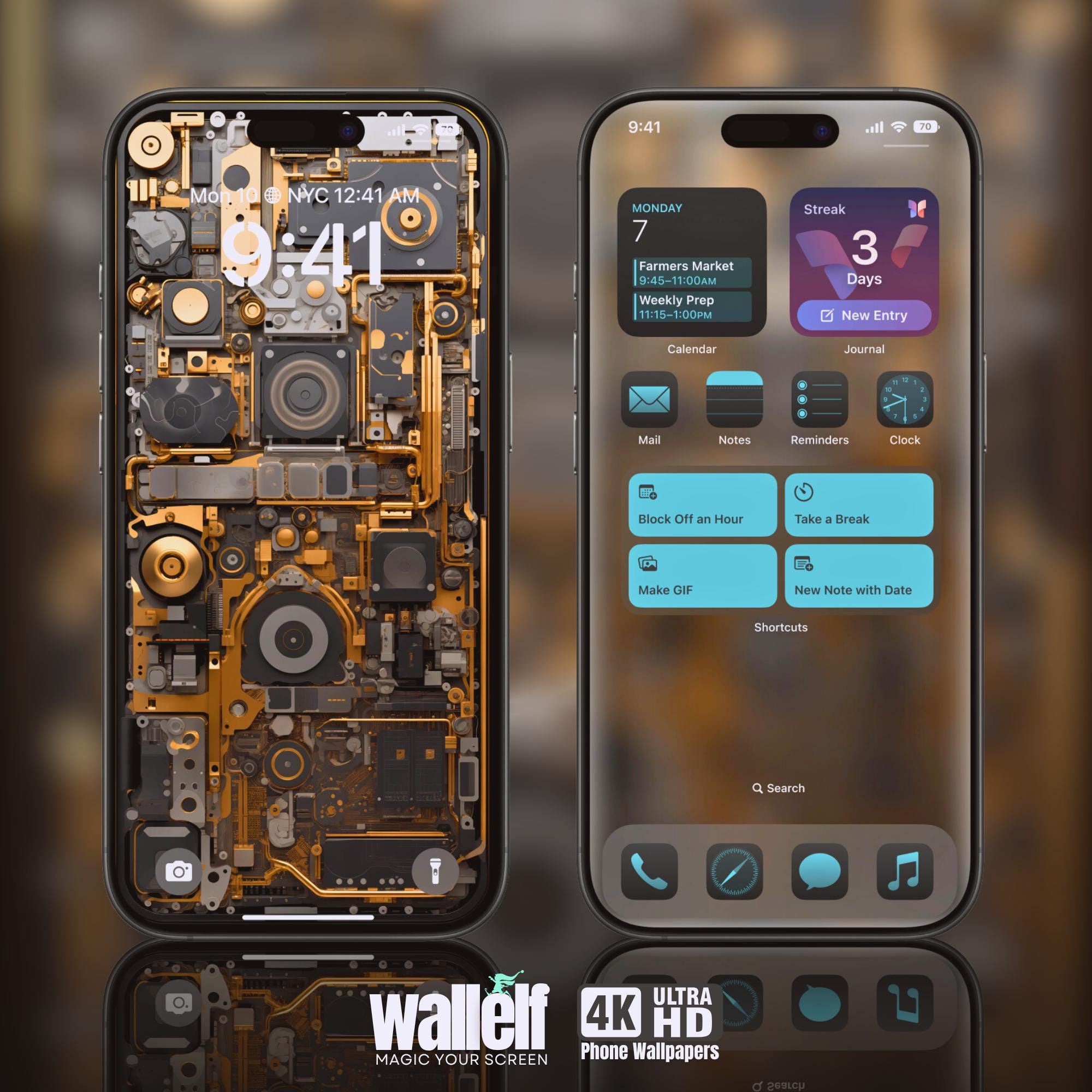 Steampunk Tech Circuit Wallpaper | 4K Ultra HD Internal Phone Design ...