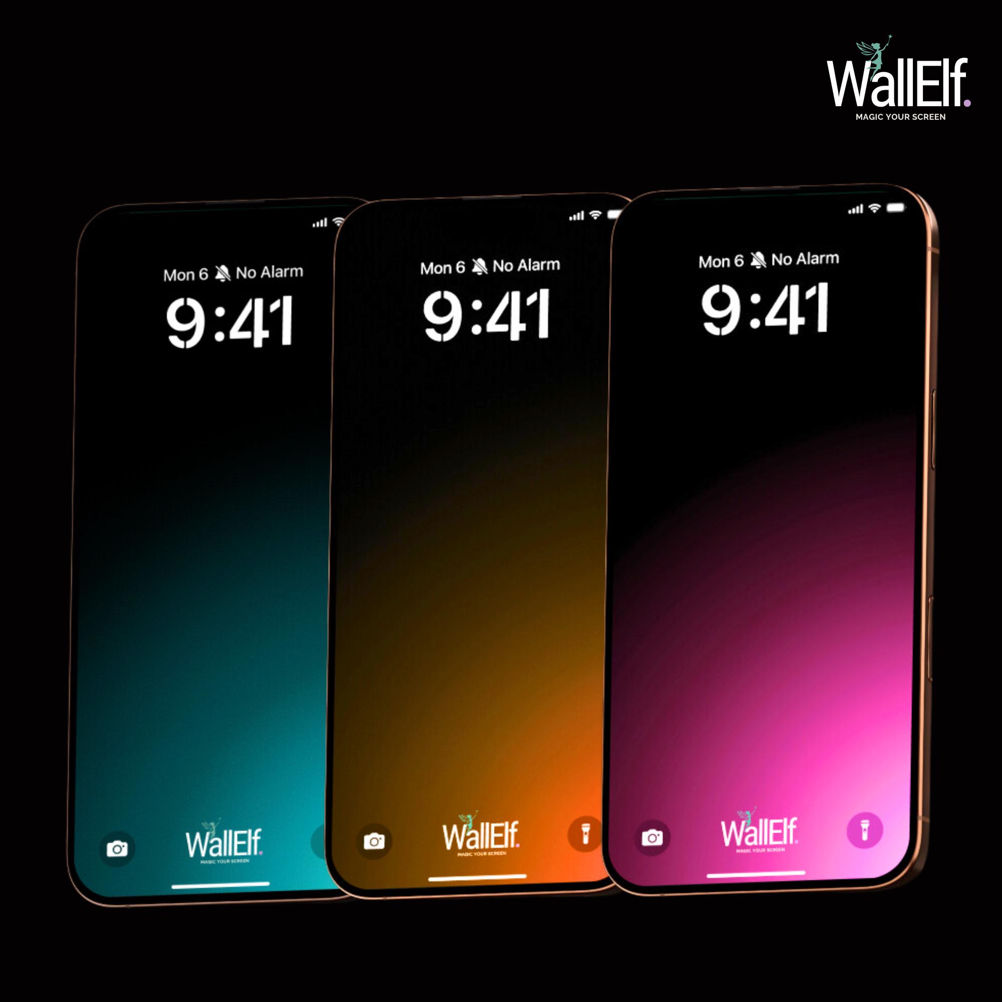 Gradient Glow Wallpaper | Set of 3 | Elegant Dark Tones for iPhone ...