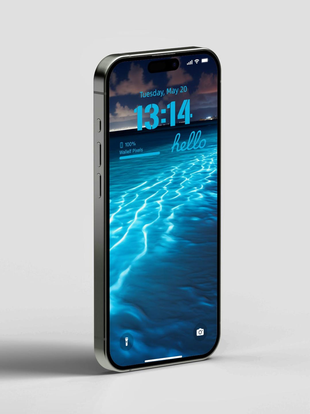 Glowing Ocean Night iPhone Wallpaper | Deep Blue Water Aesthetic | Lock ...